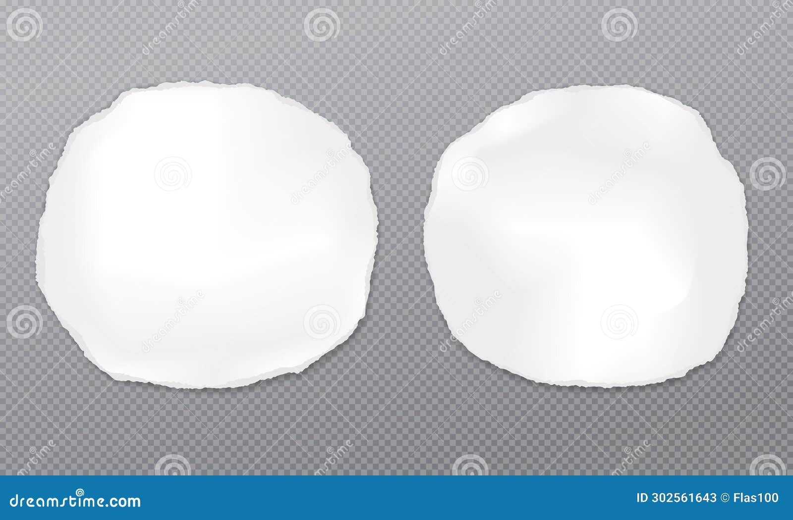 White Round Torn Paper with Soft Shadow for Text or Ad. Stock Vector ...