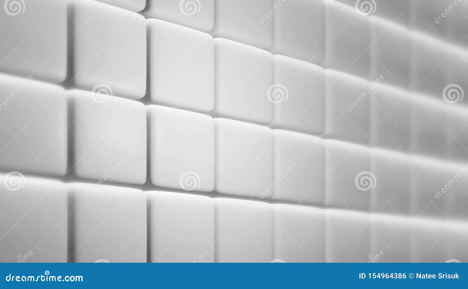 White Rounded Square Wall Background 3d Render Stock Illustration ...