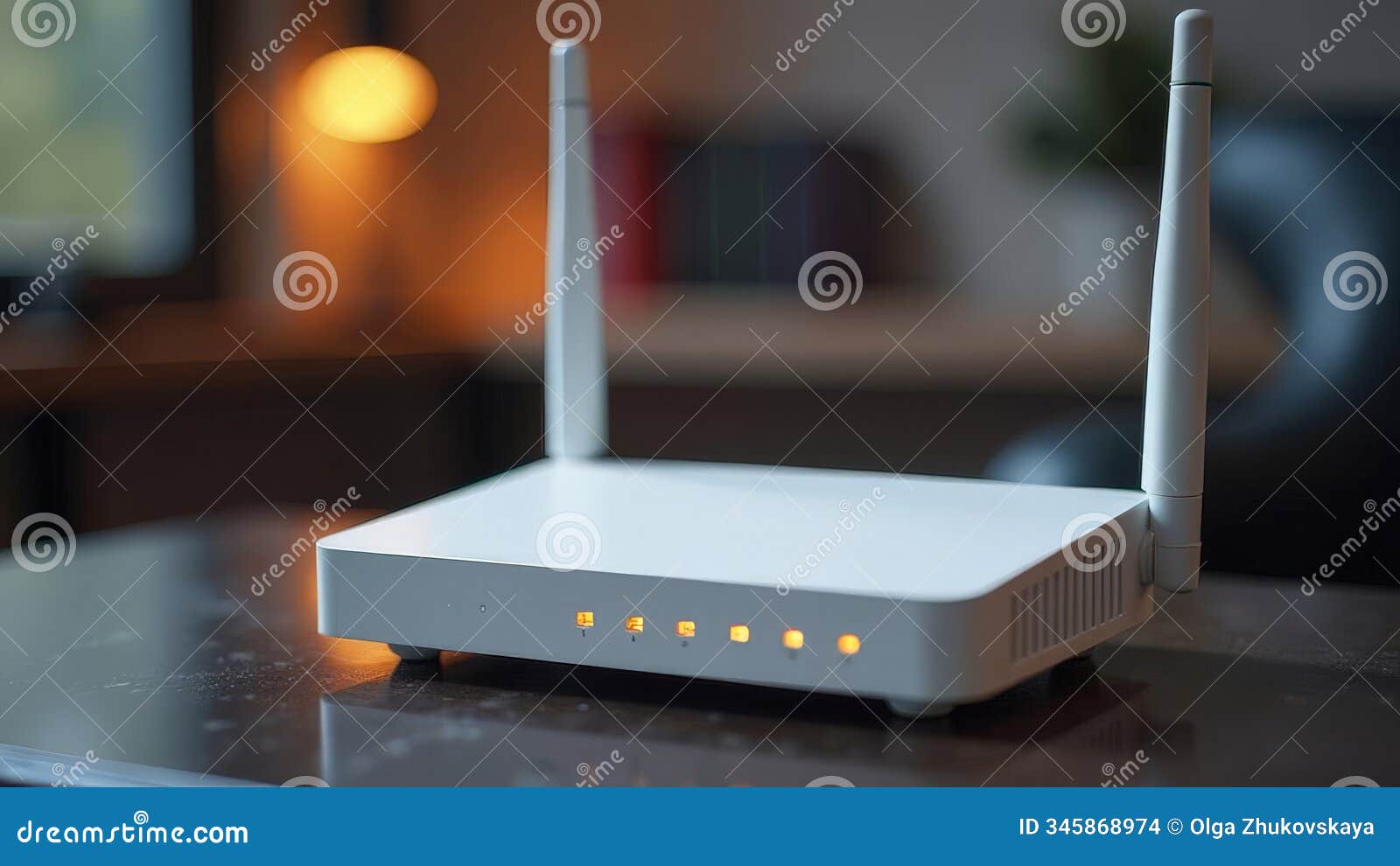 White Router with Two Antennas Stock Illustration - Illustration of ...