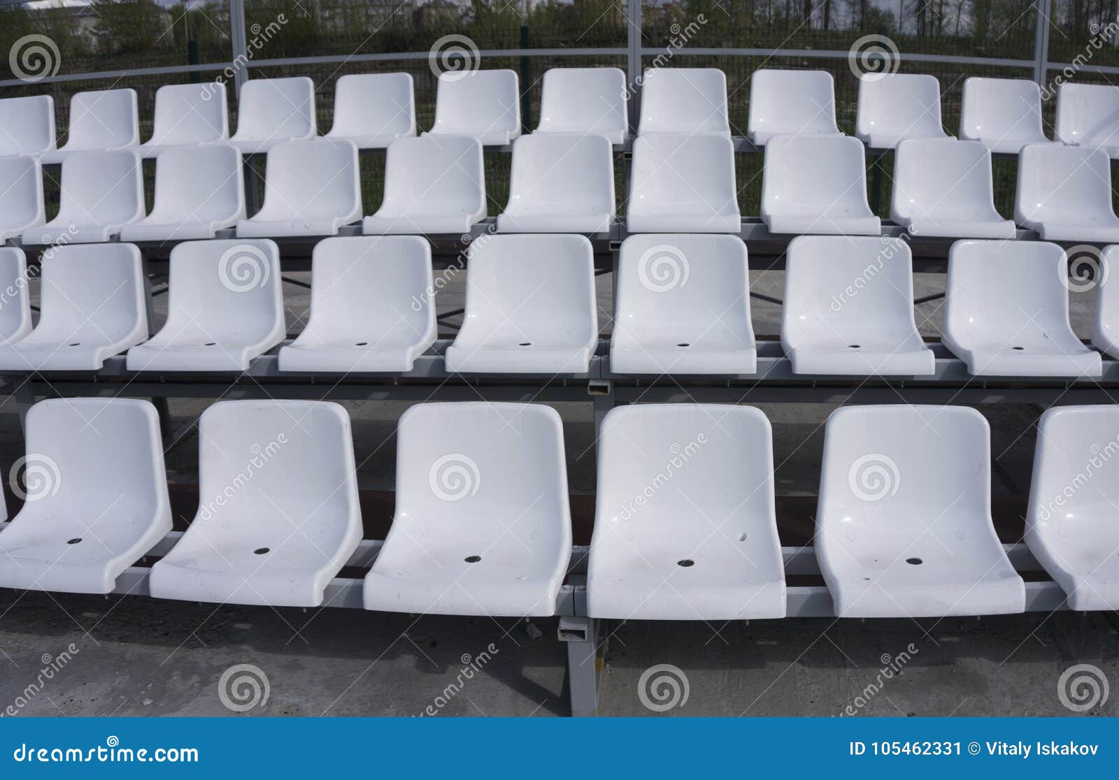 White Rows of Seats on the Stadium Stock Image - Image of entertainment ...