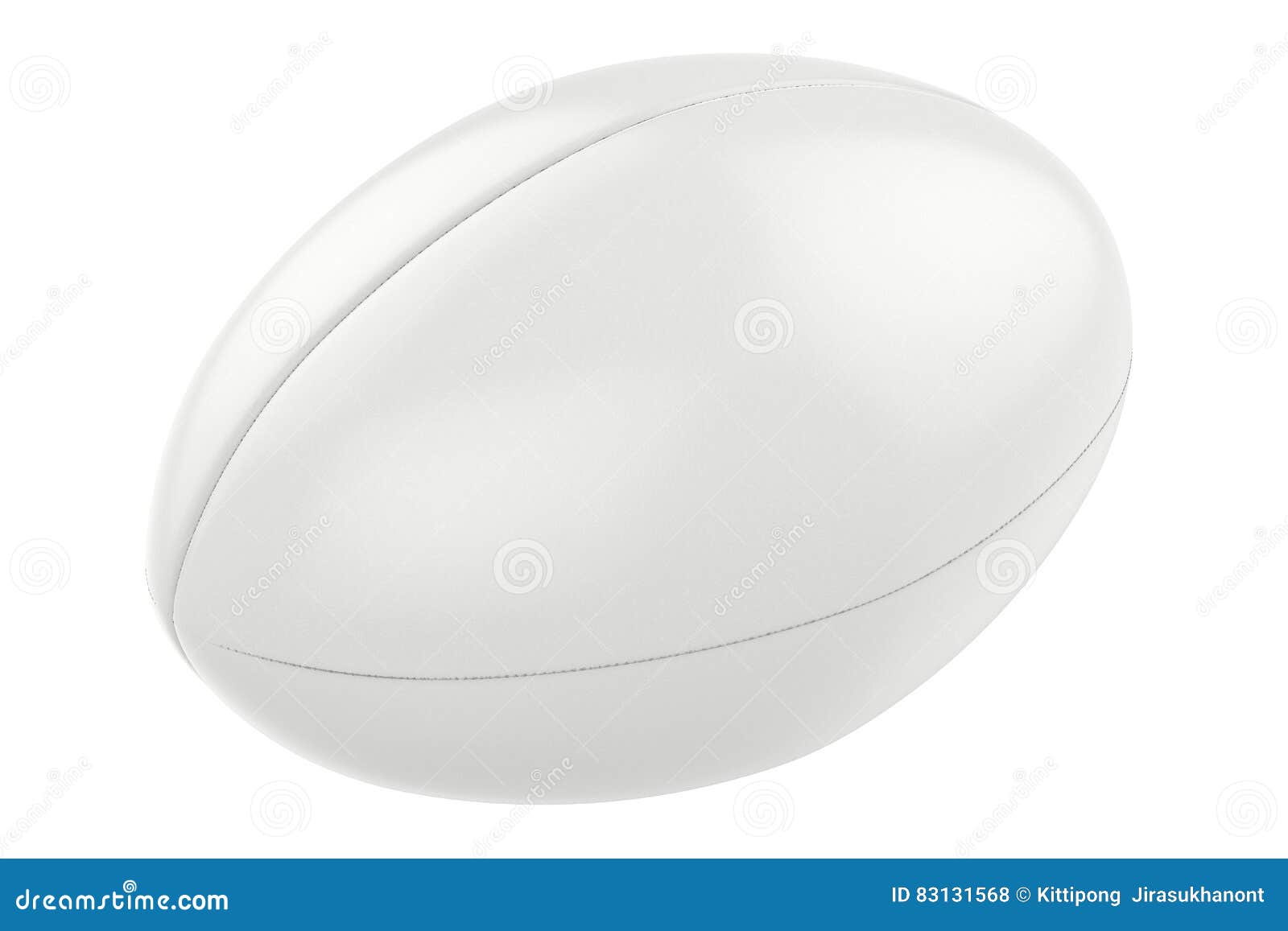 White rugby ball stock illustration. Illustration of unbranded - 83131568