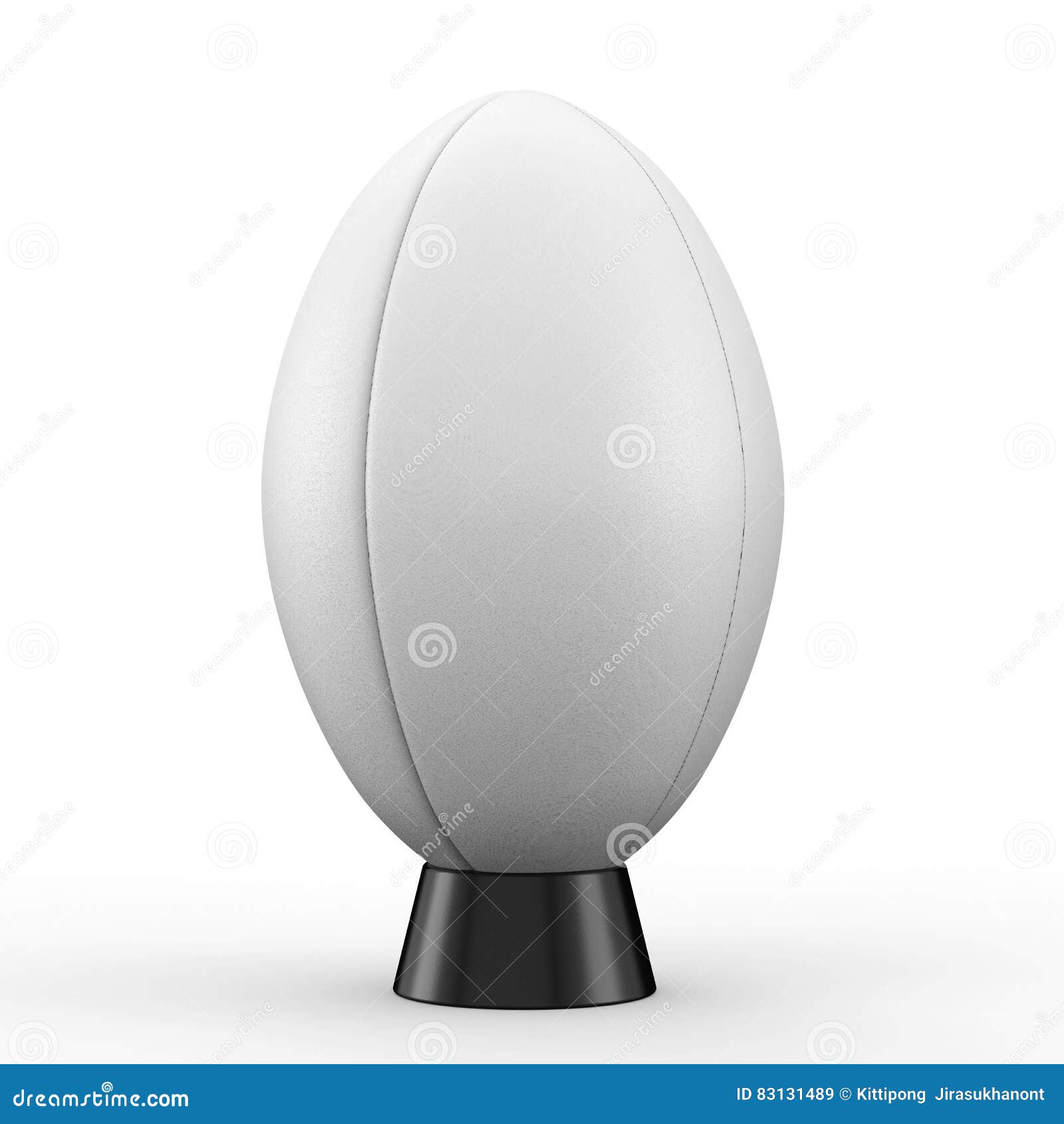 White rugby ball stock illustration. Illustration of rugby - 83131489
