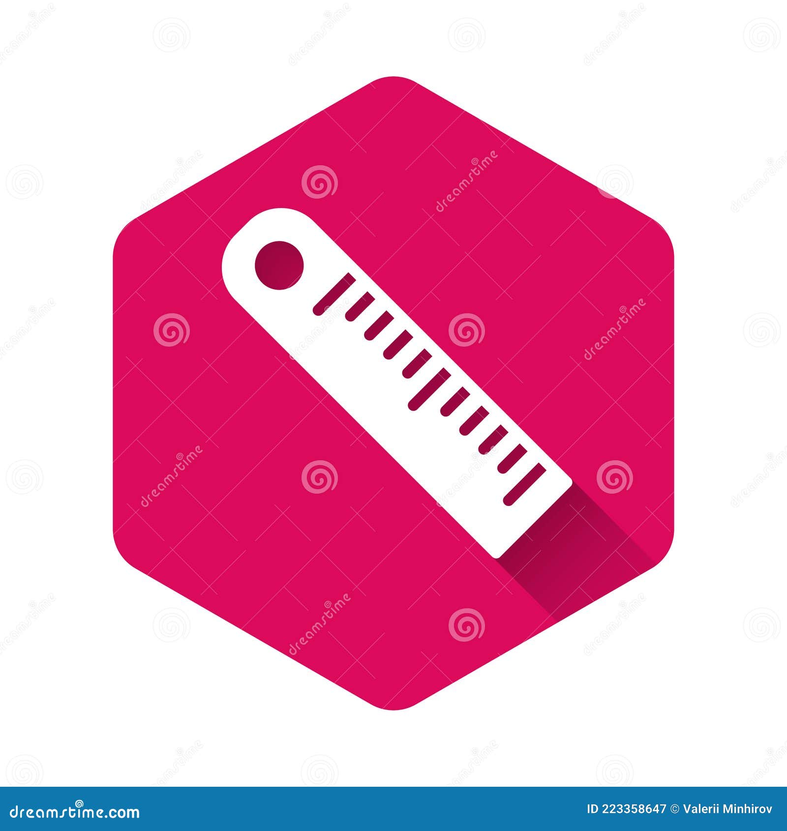 A White Ruler Marked With Centimeters, Inches And Combined Rectangular ...