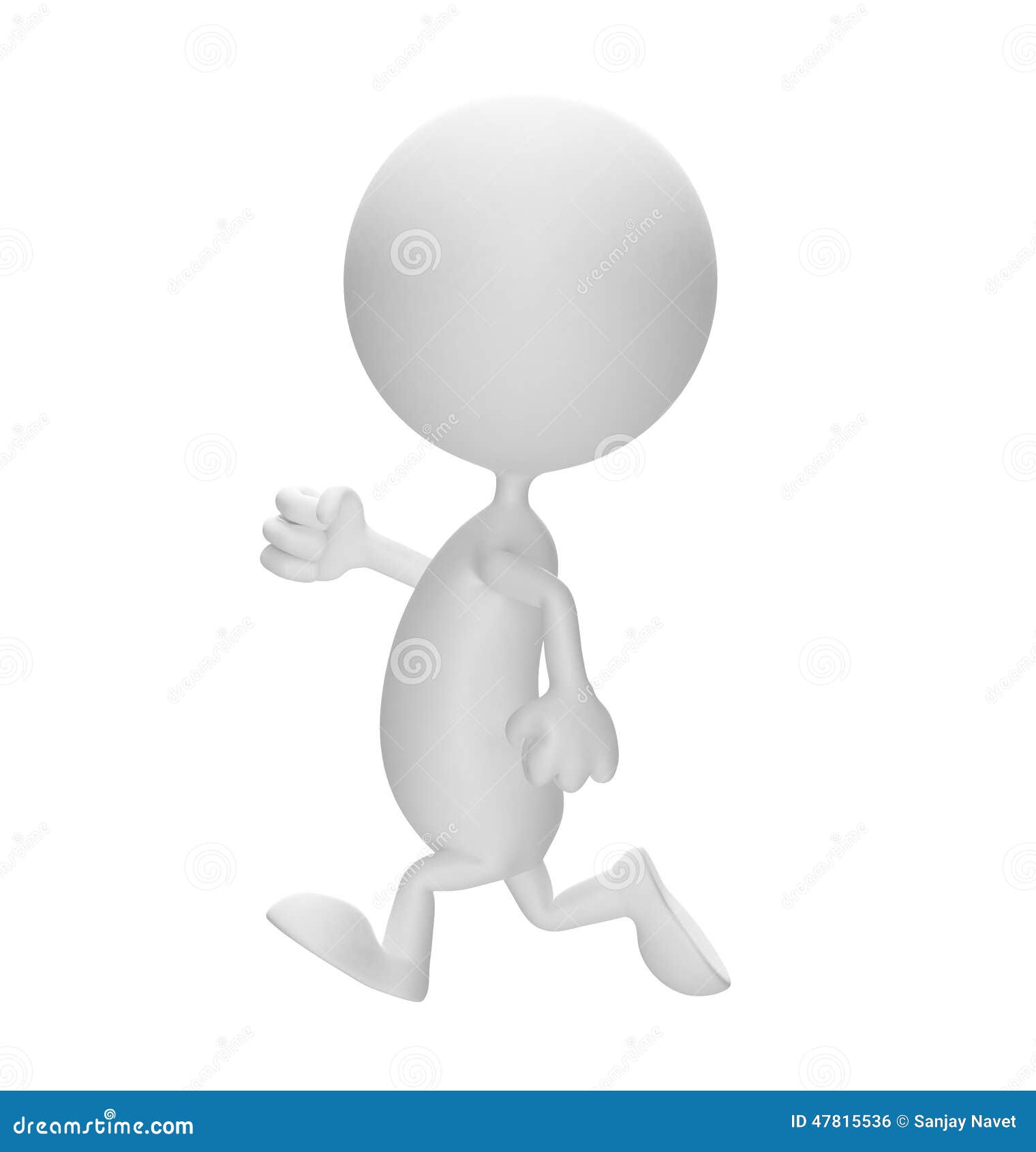 White 3d Man Running Up On Stairs Royalty-Free Stock Photography ...