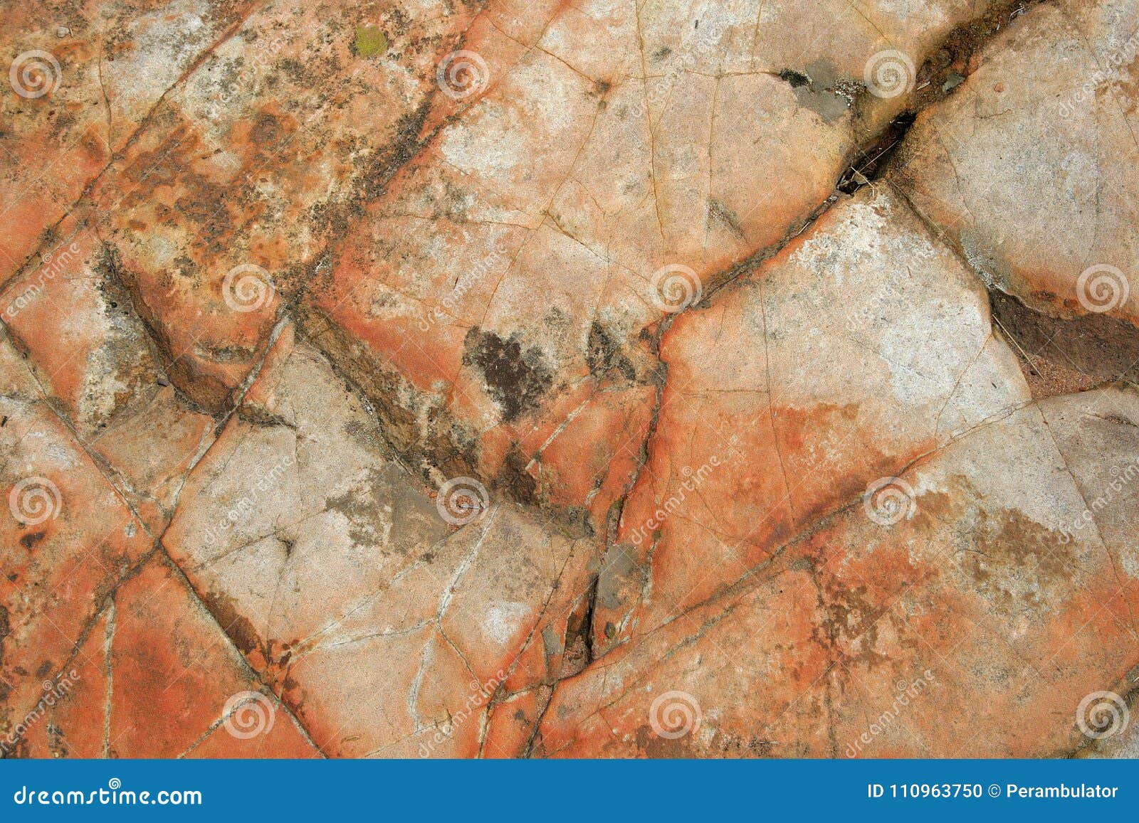 WHITE and RUST COLOURED ROCKS PARTITIONED into SECTIONS by CRACKS Stock ...