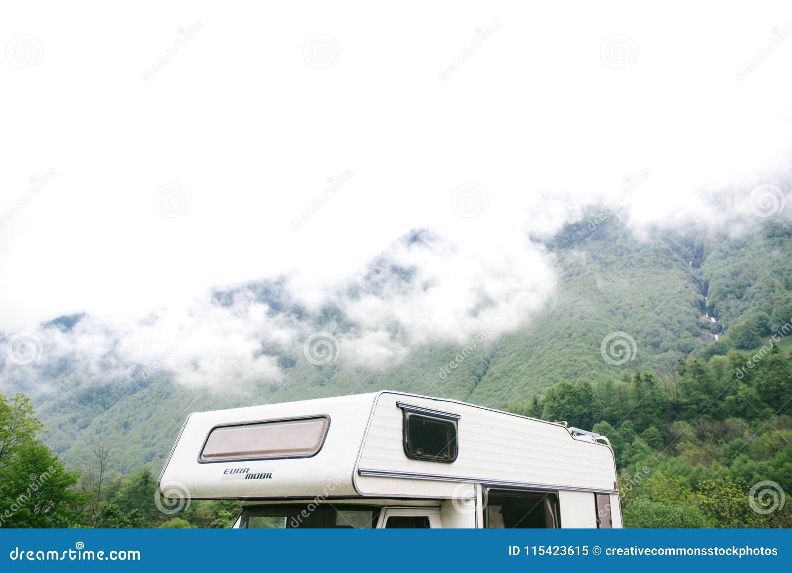 White Rv Trailer Picture. Image: 115423615