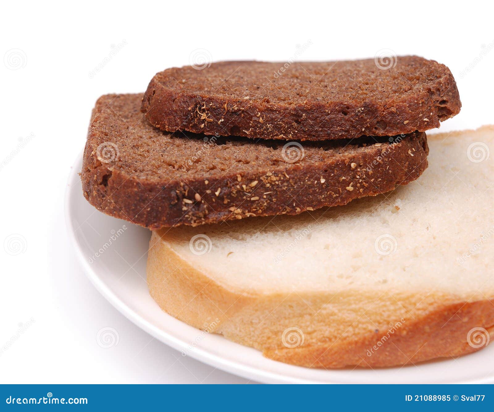 White and rye bread. stock image. Image of bakery, food - 21088985