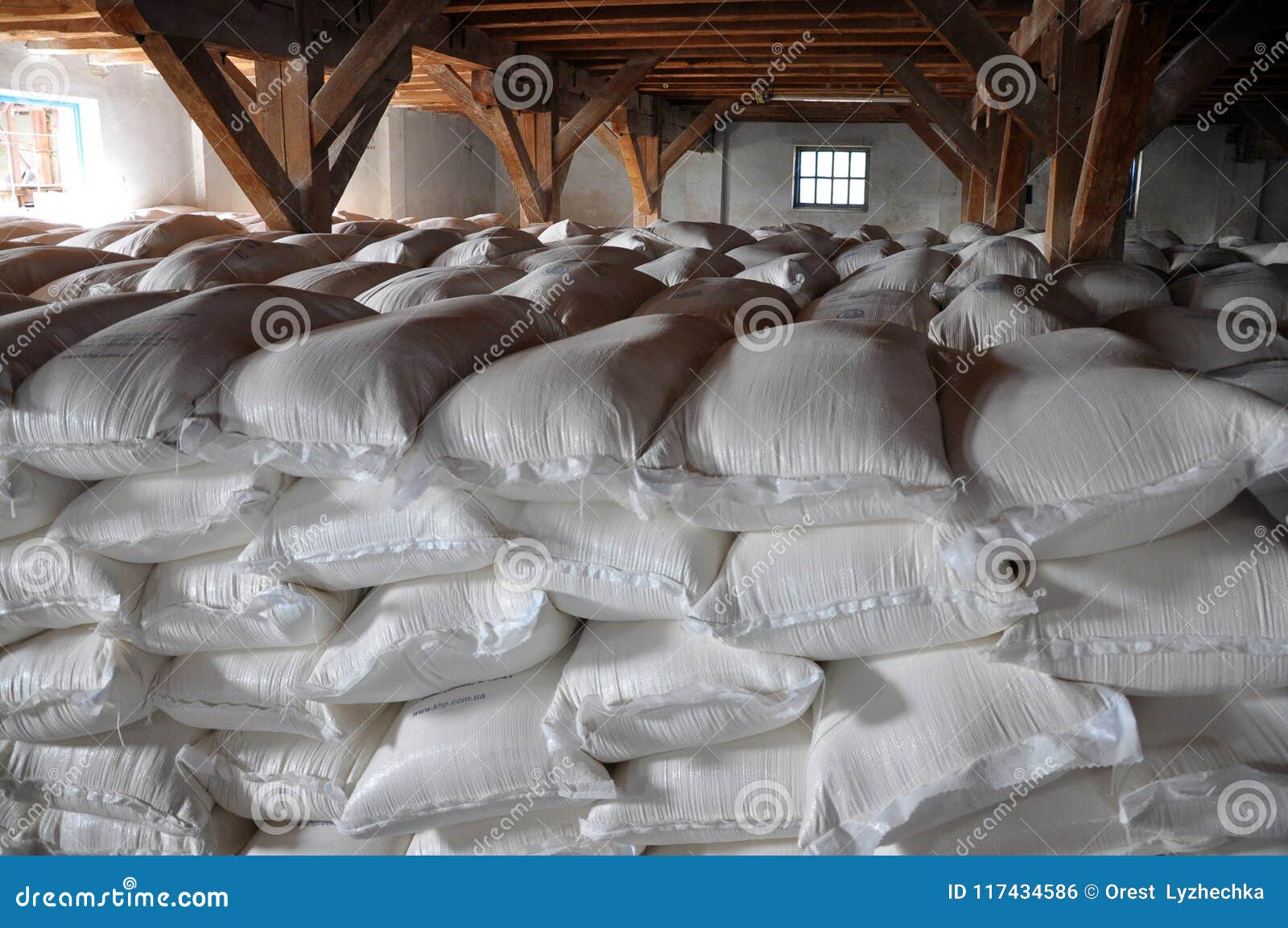 Sacks Of Flour And Wheat Ears. Royalty-Free Stock Image | CartoonDealer ...