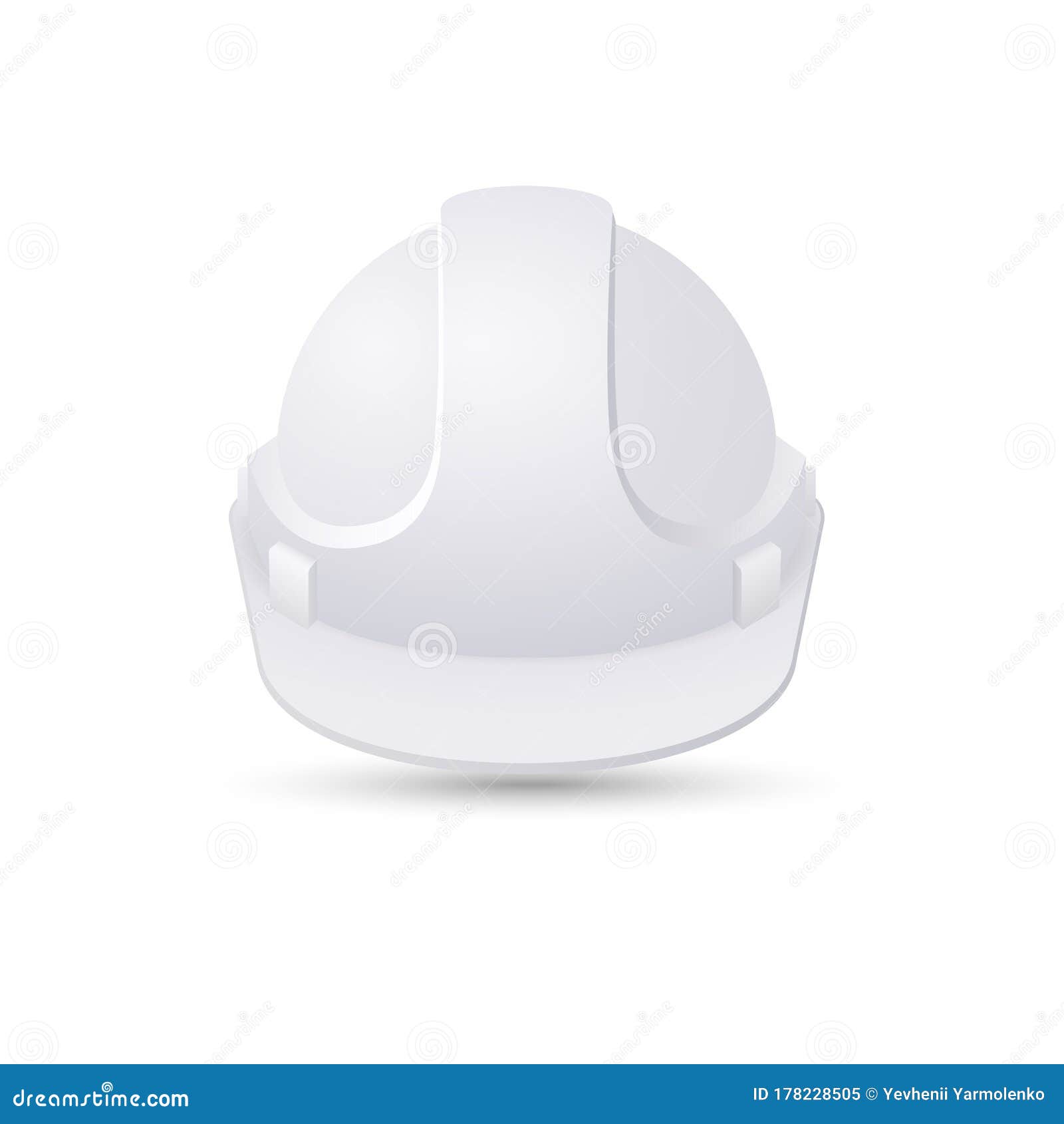 White Safety Helmet Isolated on White Background. Work Safety Sign ...