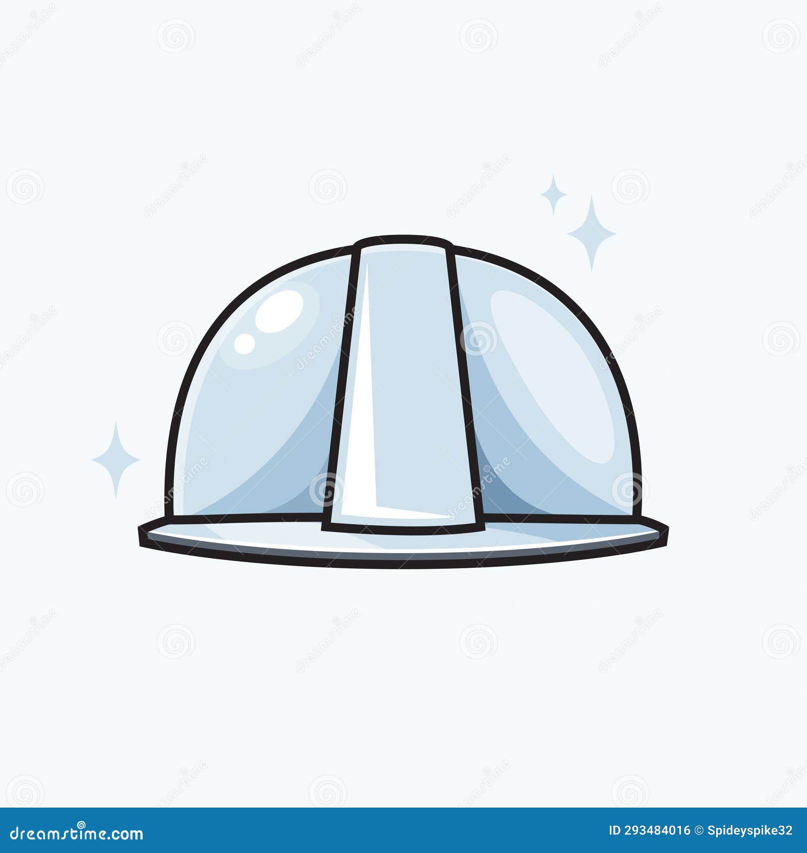 A White Safety Helmet. Isolated Vector Illustration Stock Vector ...