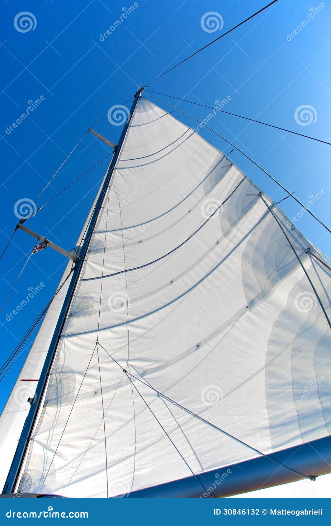 White Sail stock photo. Image of sport, dream, blue, power - 30846132