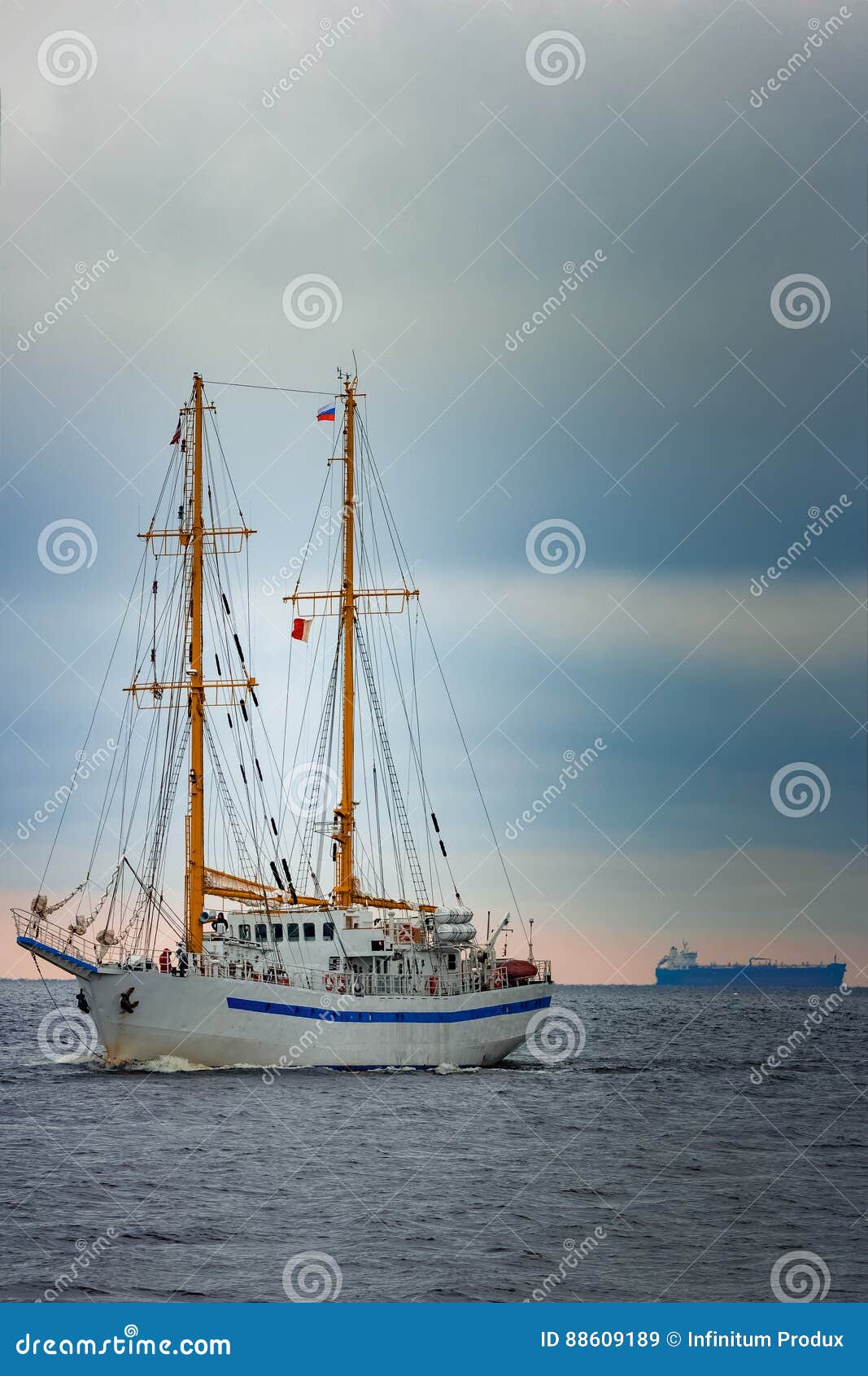 White sailing ship stock image. Image of sailing, retro - 88609189
