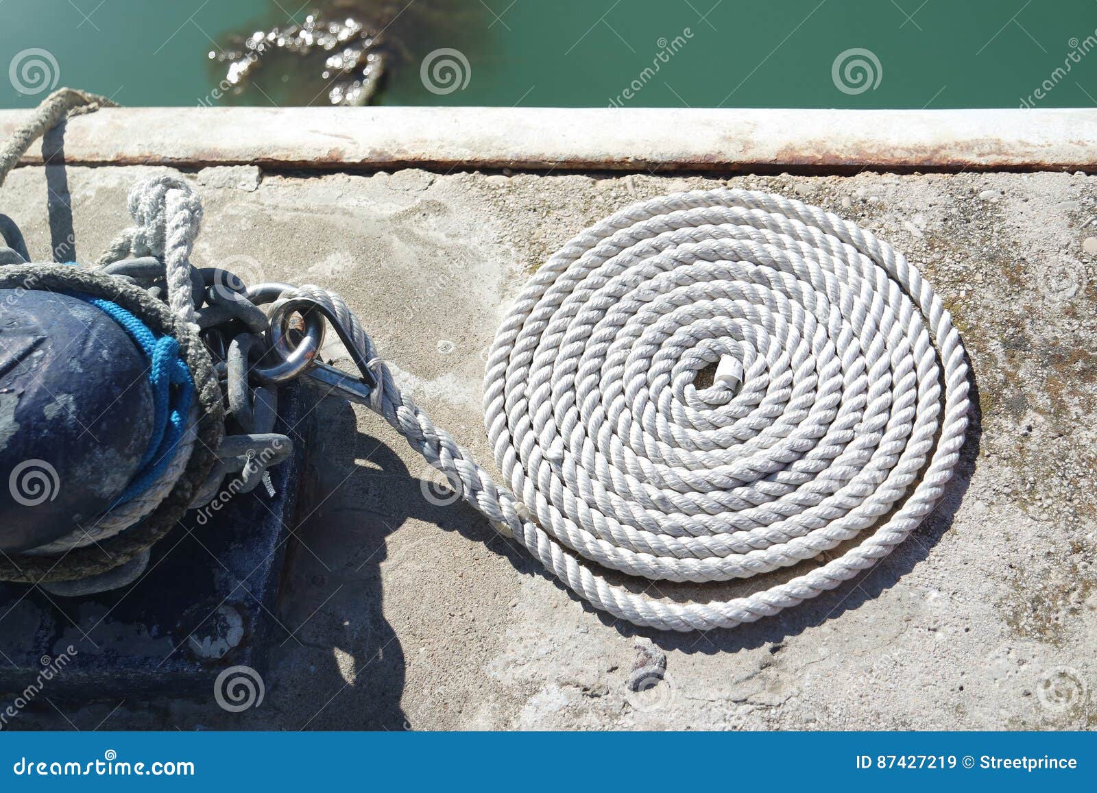 White sailor ropes stock image. Image of sailor, ancient - 87427219