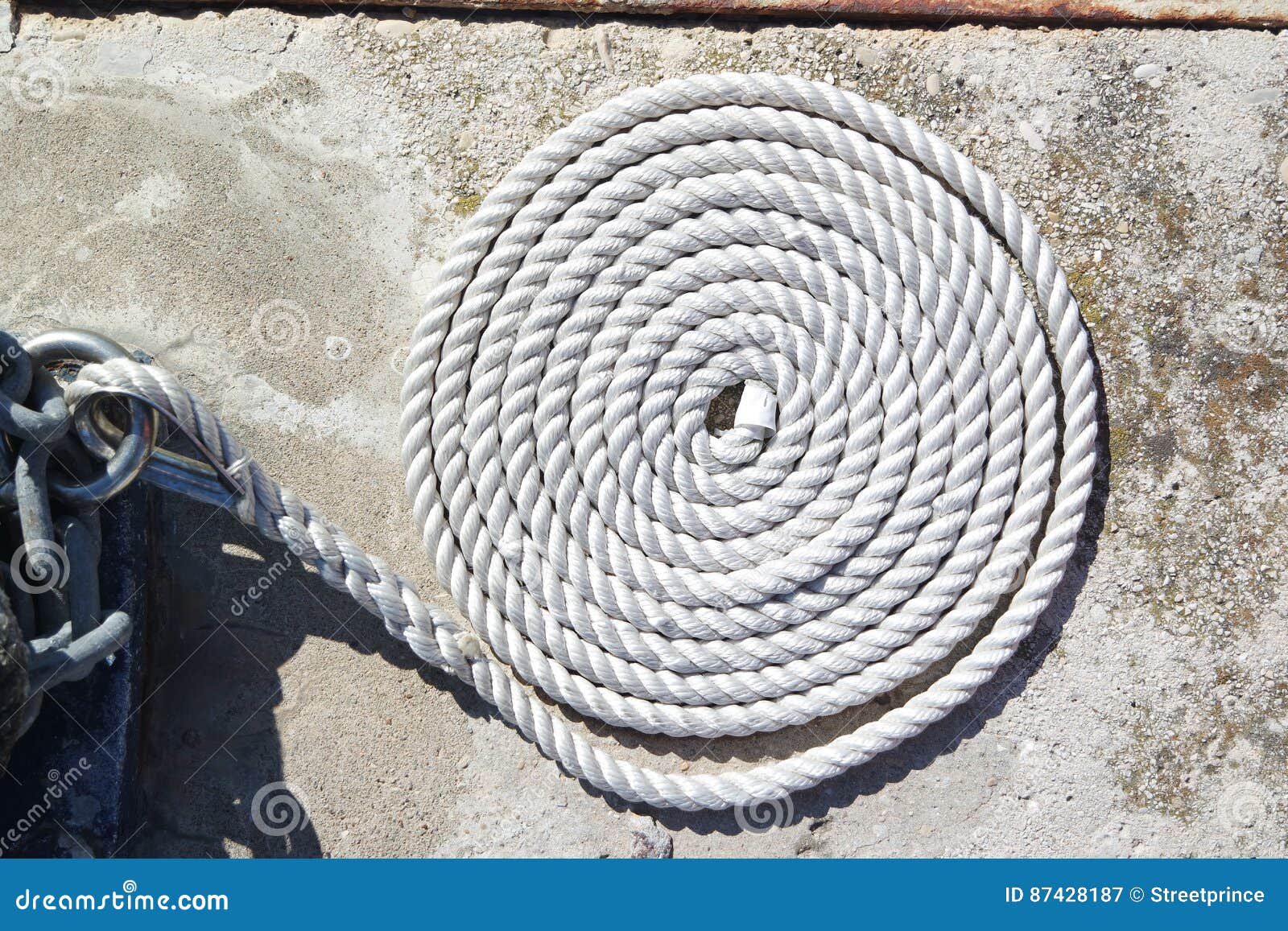 White sailor ropes stock image. Image of boat, safety - 87428187