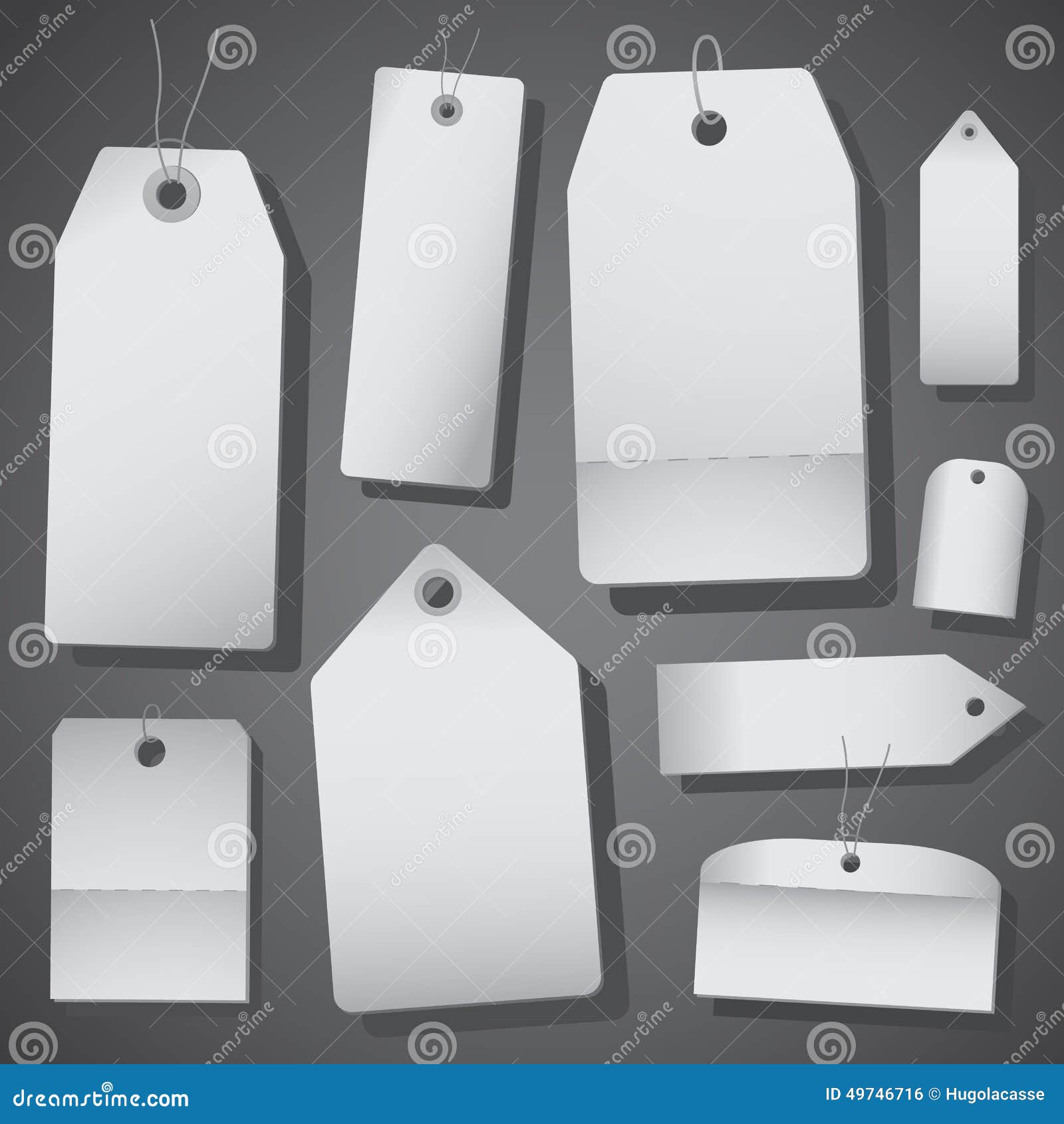 White Sales Tags Isolated on White Stock Vector - Illustration of white ...