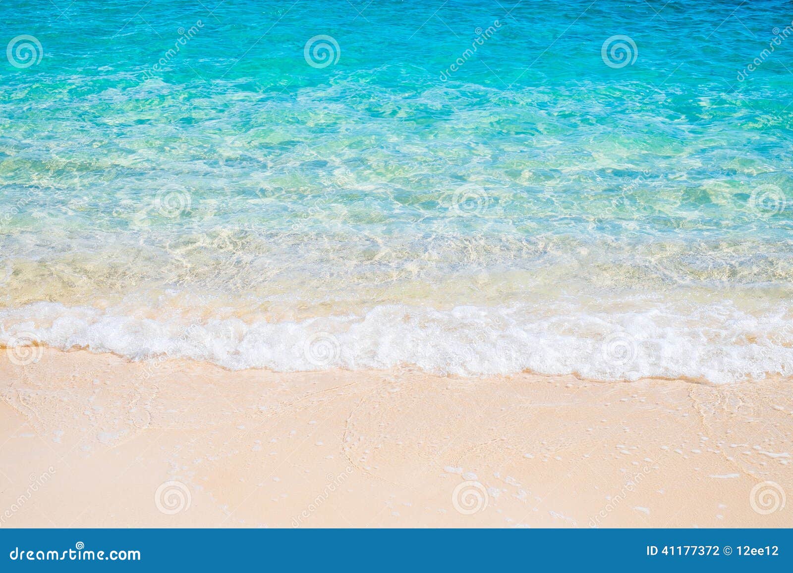 White Sand Beach and Blue Sea Wave Stock Photo - Image of liquid ...