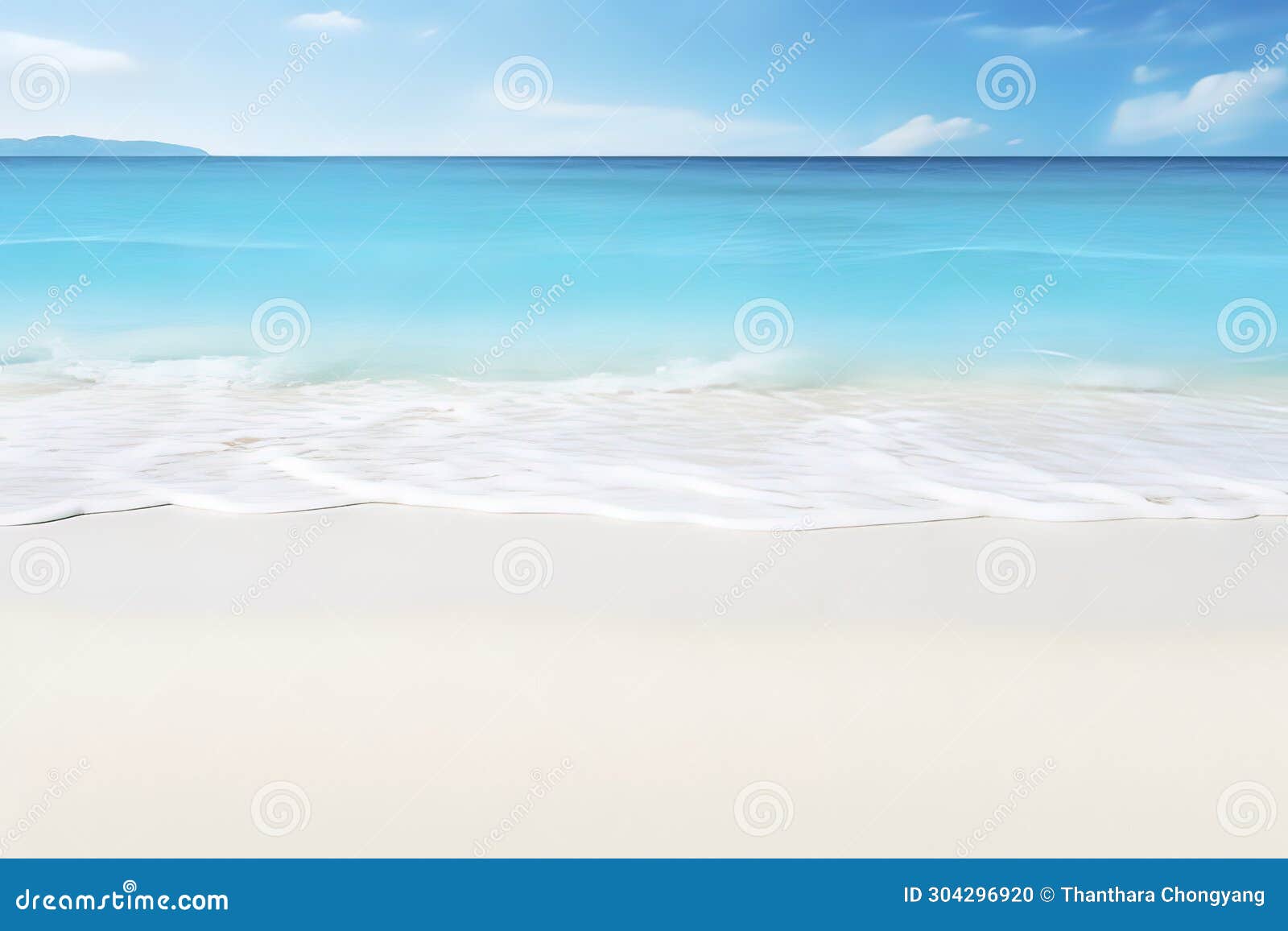 White Sand Beach with Blue Water Wave, Beautiful Empty Abstract Idyllic ...