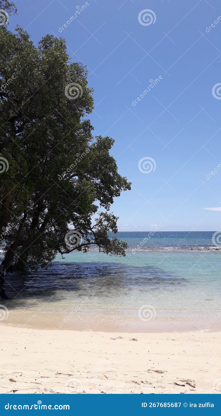White Sand Beach in the Village of Lamreh, Aceh. Stock Image - Image of ...