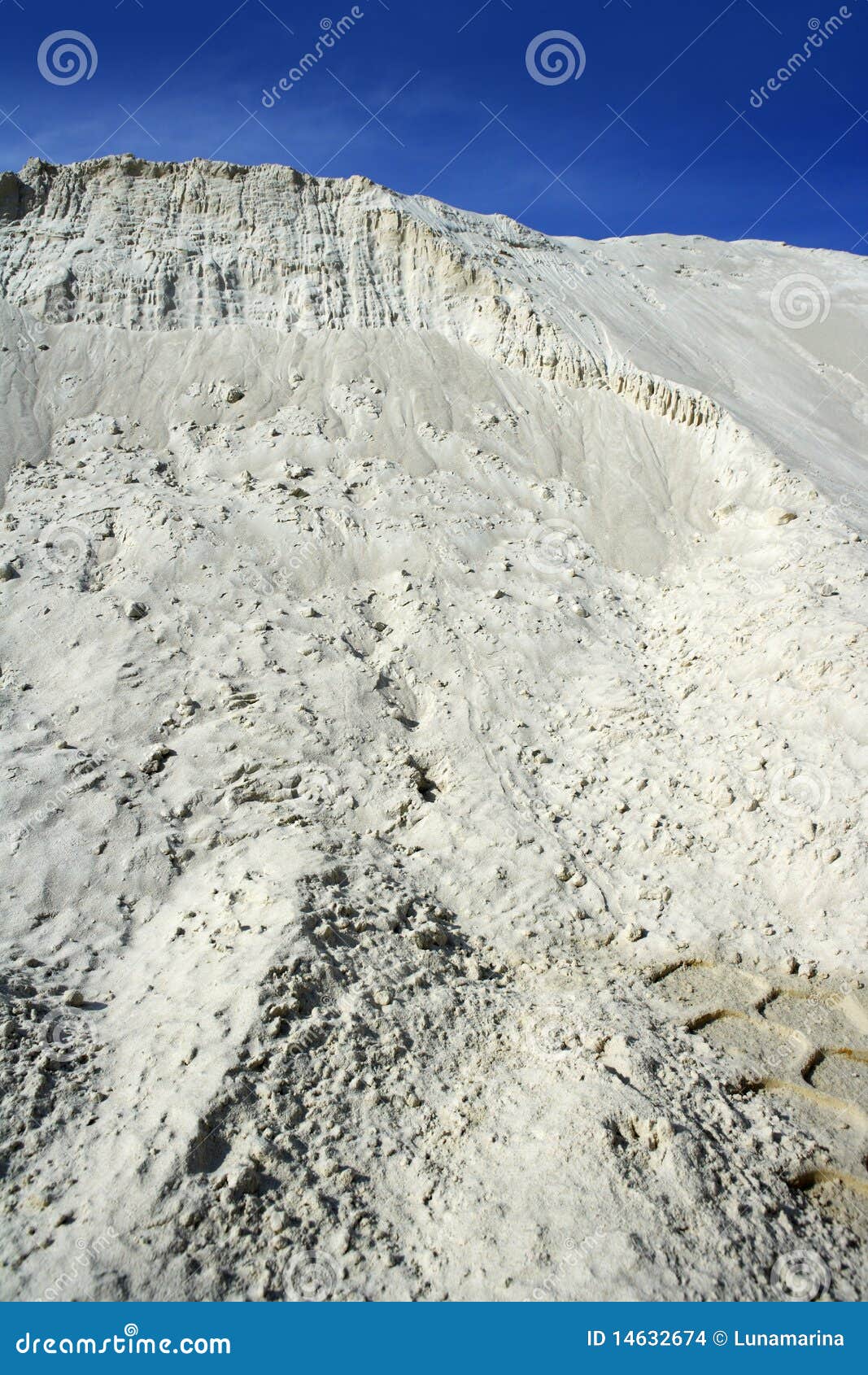 White Sand Mound Quarry Like Moon Landscape Stock Photo - Image of ...