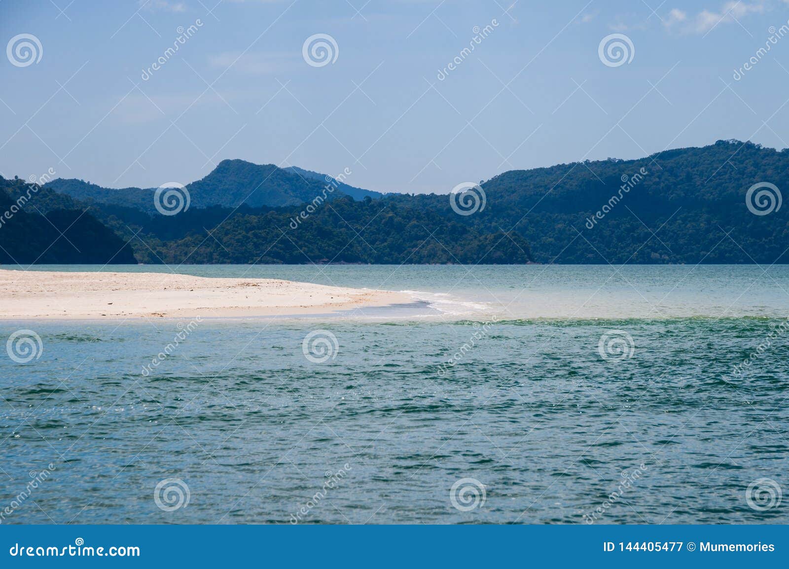 White Sand Ridge on the Beach in the Sea Stock Image - Image of ...