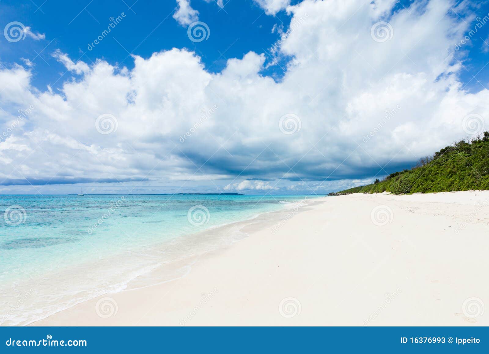 White Sand Tropical Beach on Deserted Island Stock Image - Image of ... White Sand Tropical Beach on Deserted Island Stock Image - Image of ...