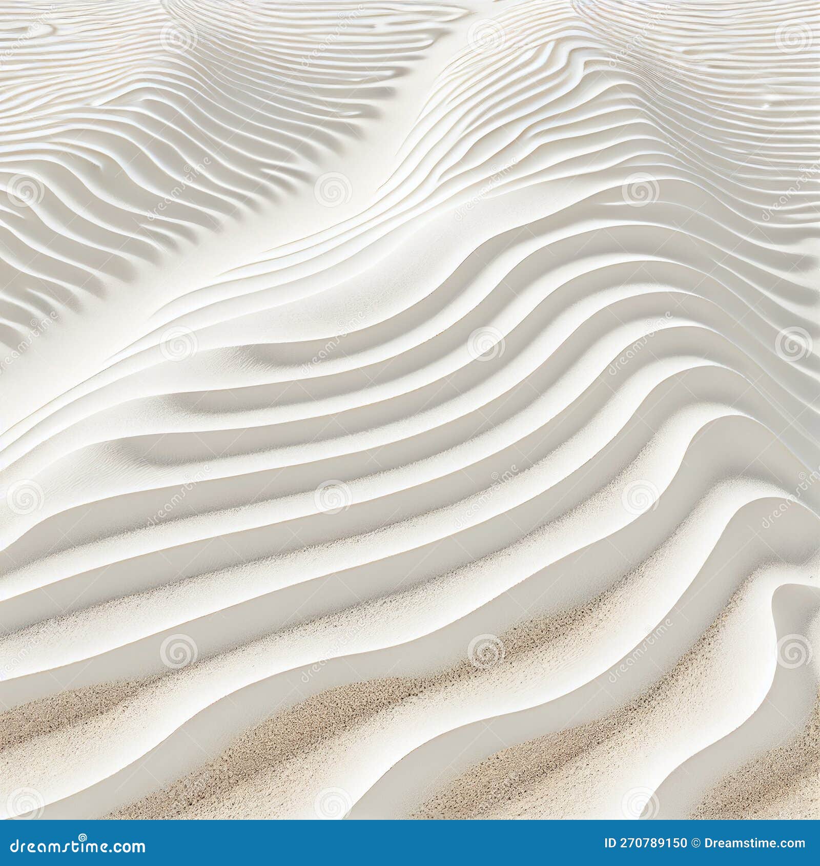 White Sand Waves Background, Ai Generation Stock Illustration ...