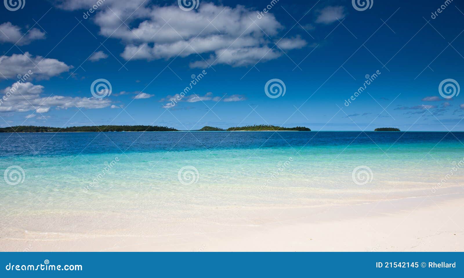 White Sands and Blue Waters of Tonga Stock Image - Image of paradise ...