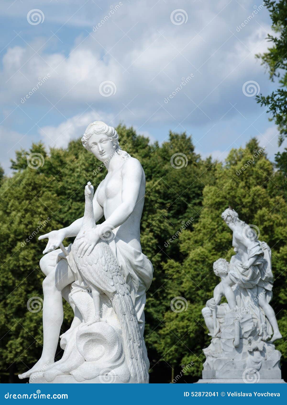 White Sandstone Statues in a Park, Potsdam Stock Image - Image of ...