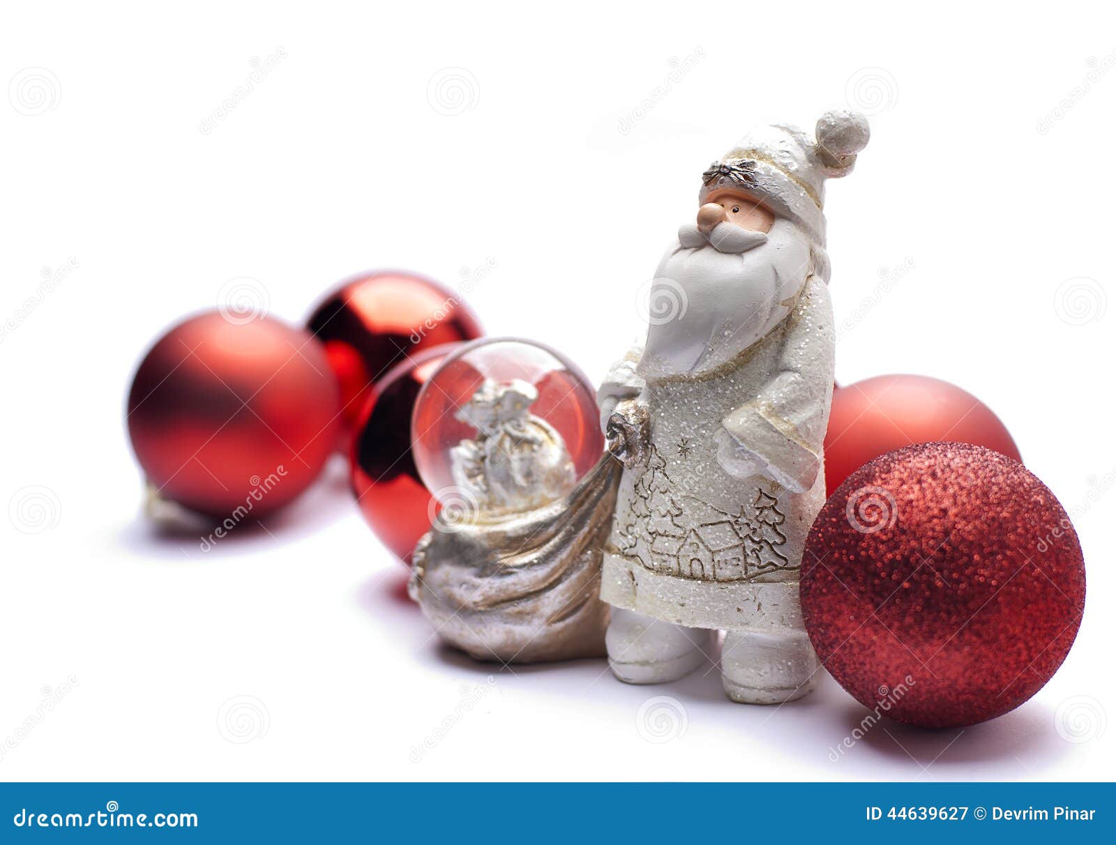 White Santa Claus stock image. Image of christmas, glassball - 44639627