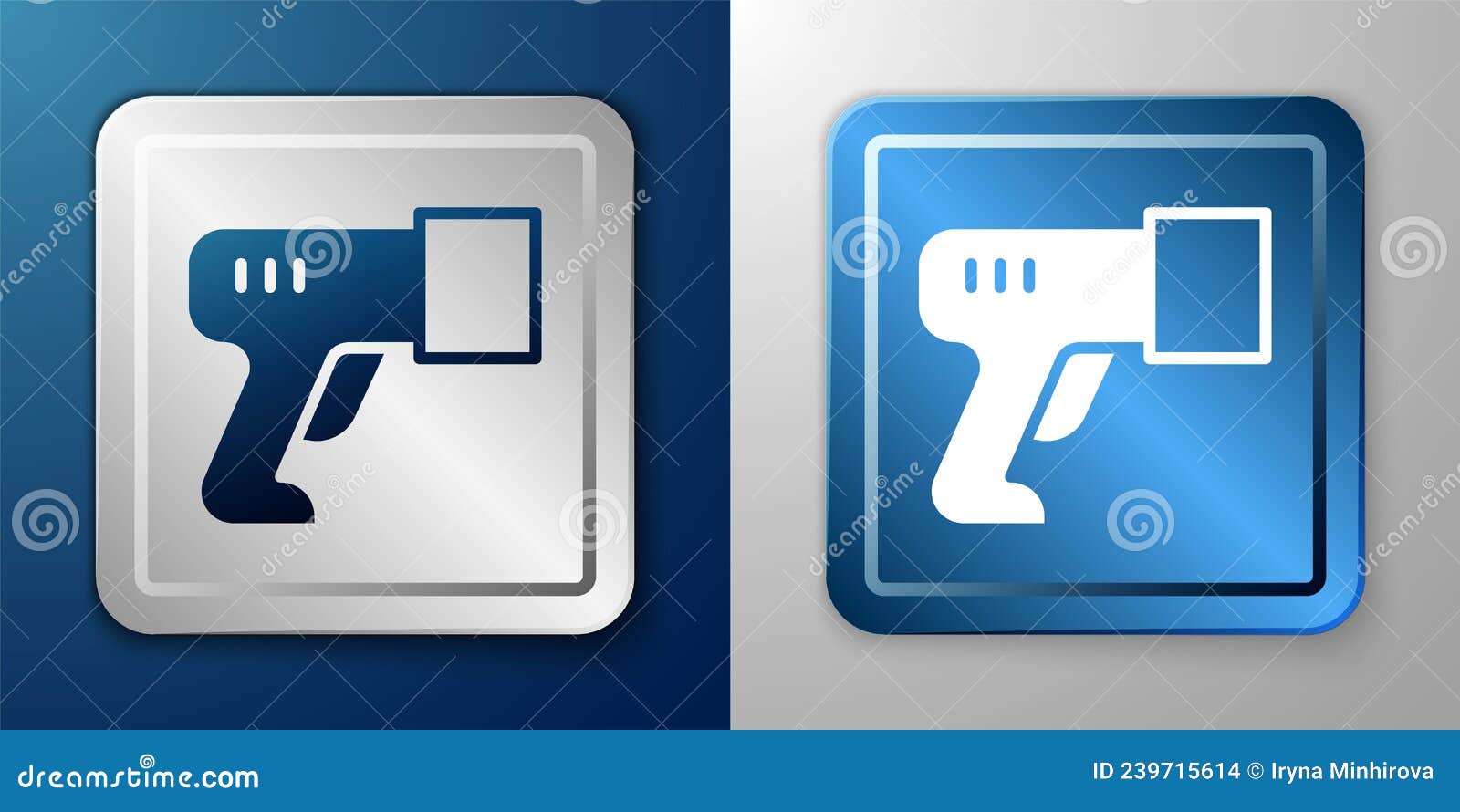 White Scanner Scanning Bar Code Icon Isolated on Blue and Grey ...