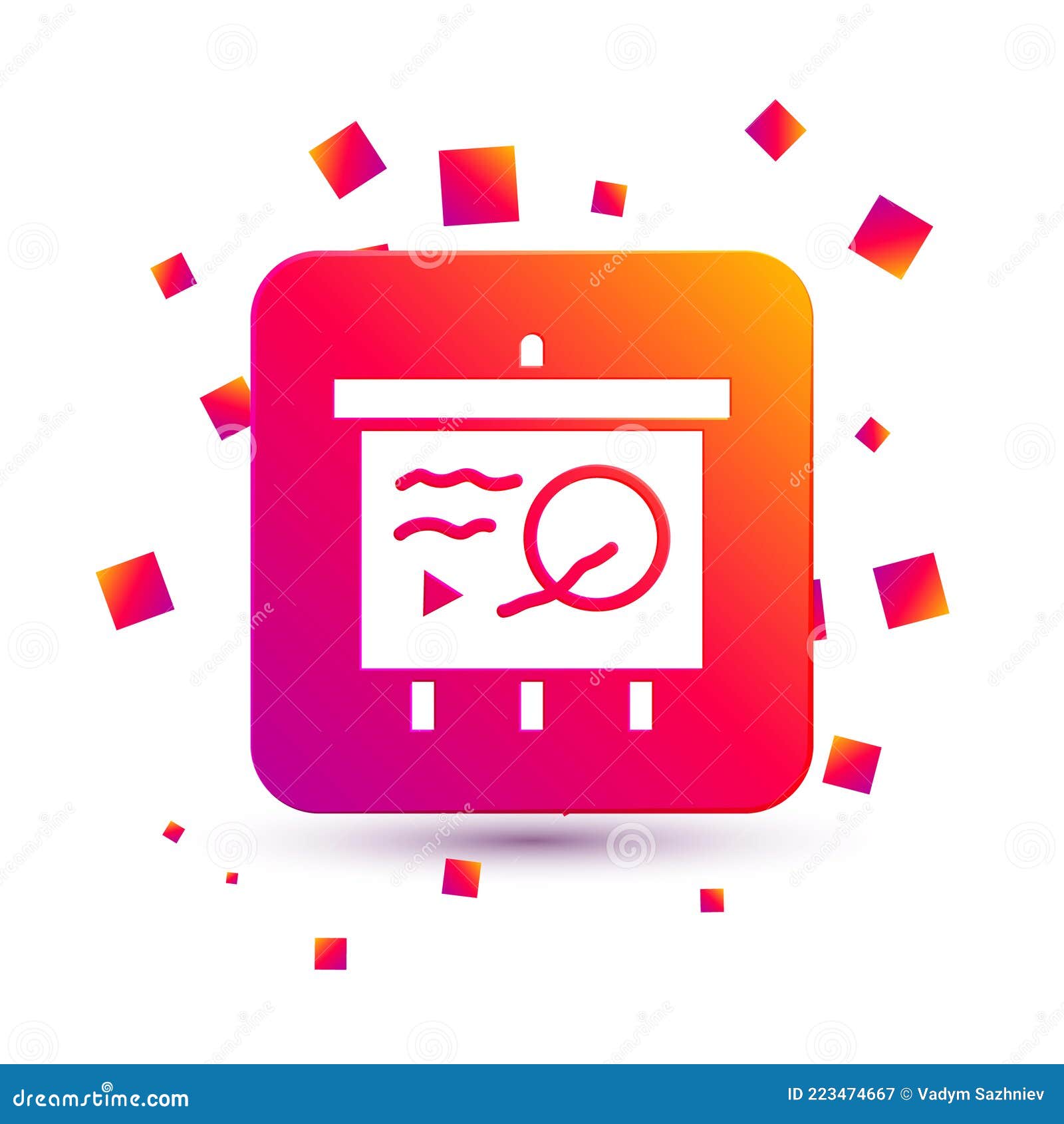 White Scenario On Chalkboard Icon Isolated On White Background. Script ...