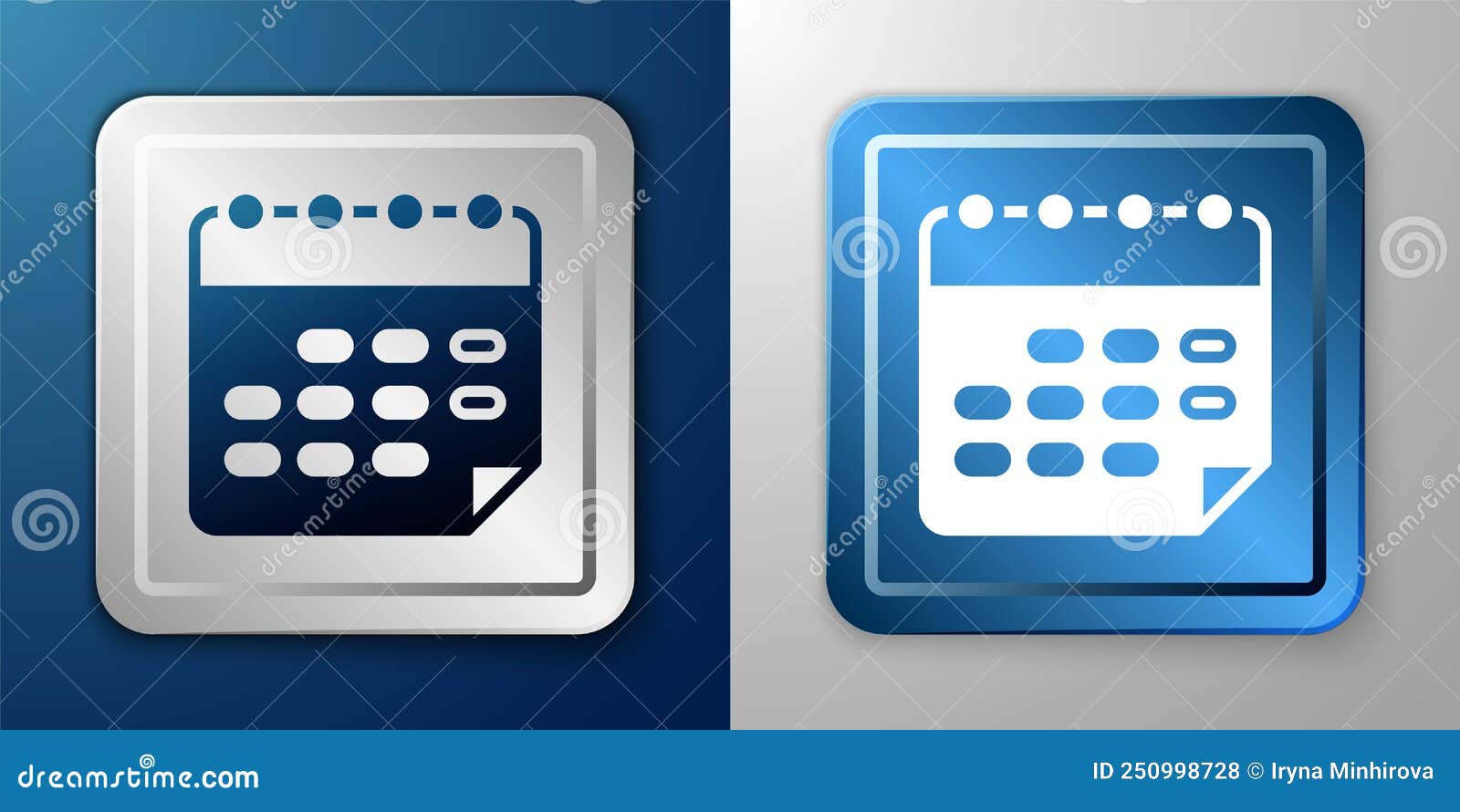 White School Timetable Icon Isolated on Blue and Grey Background ...