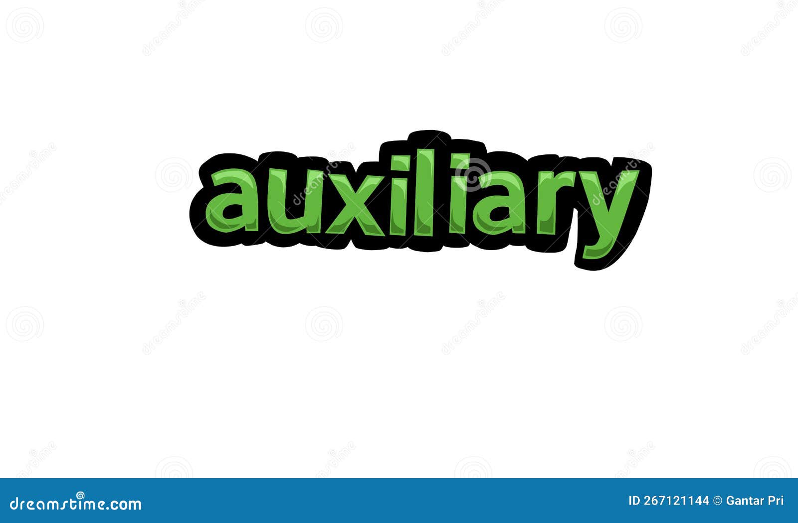 White Screen Animation Video Written AUXILIARY Royalty-Free Stock Image ...