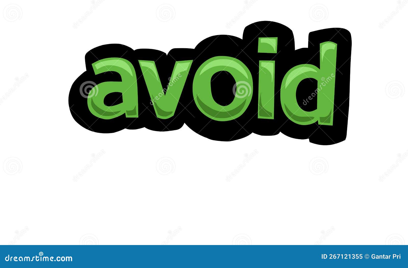 White Screen Animation Video Written AVOID Stock Illustration ...