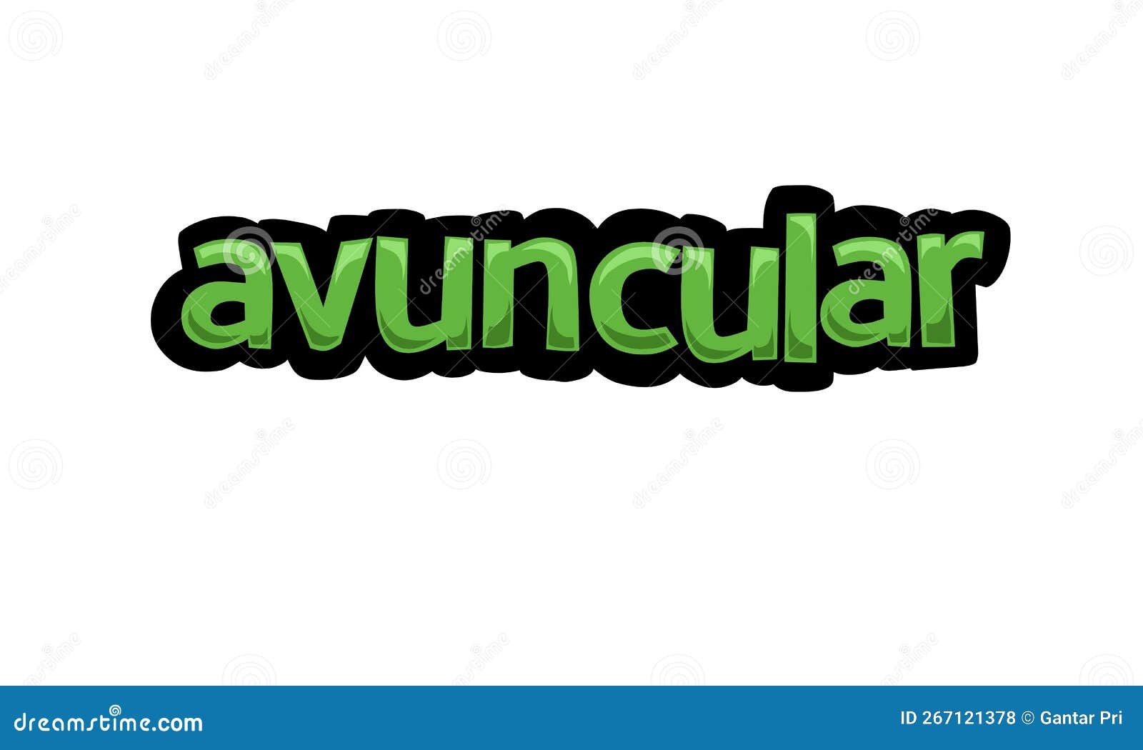 White Screen Animation Video Written AVUNCULAR Stock Illustration ...