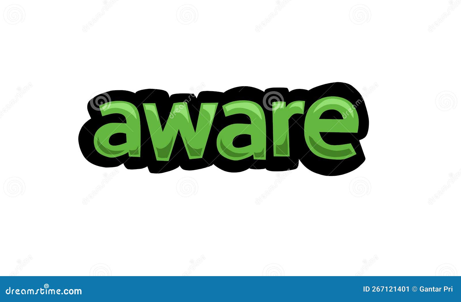White Screen Animation Video Written AWARE Stock Illustration ...