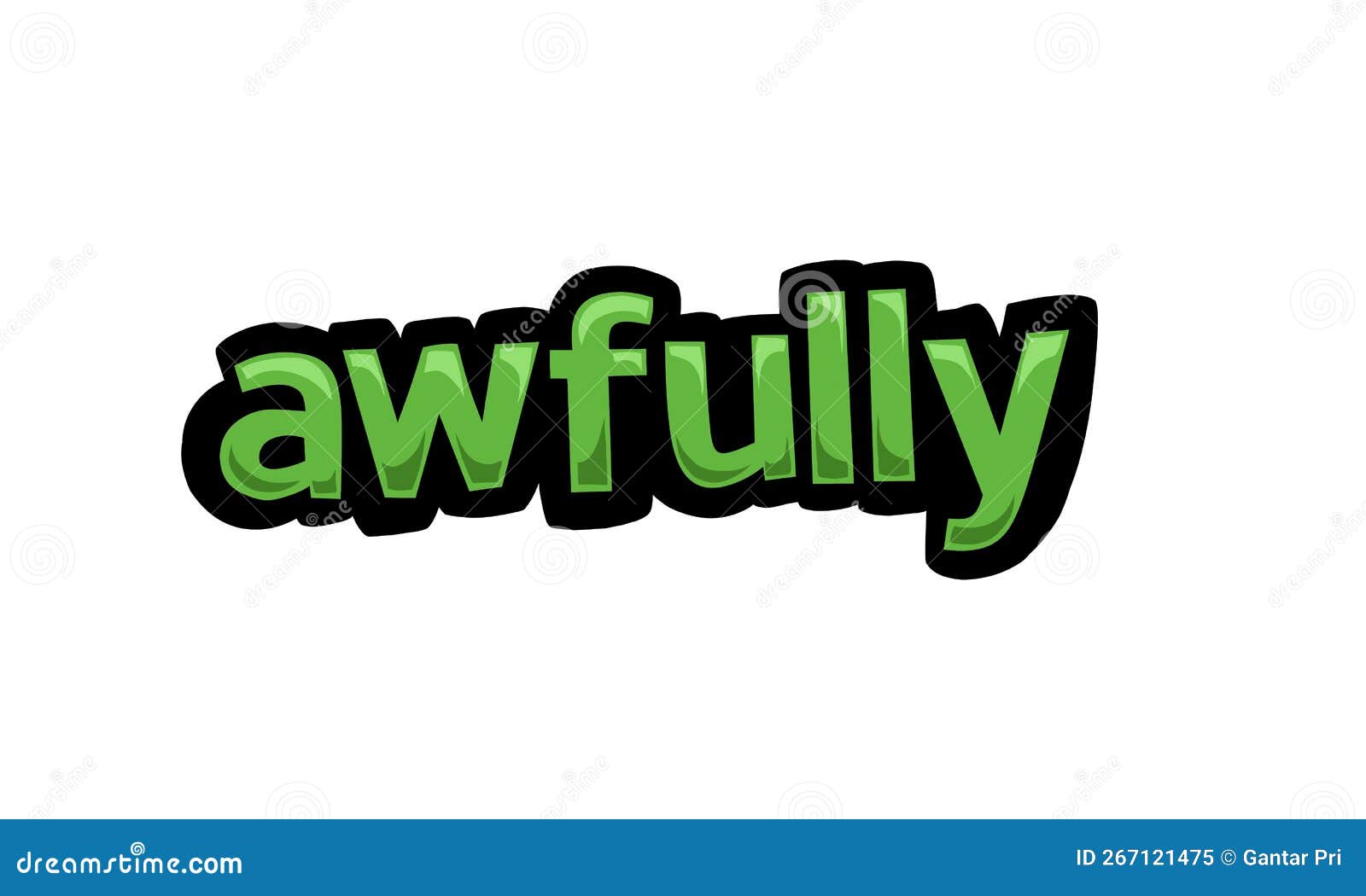 White Screen Animation Video Written AWFULLY Stock Illustration ...