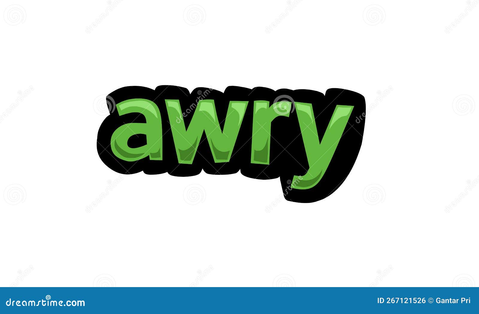 White Screen Animation Video Written AWRY Stock Illustration ...