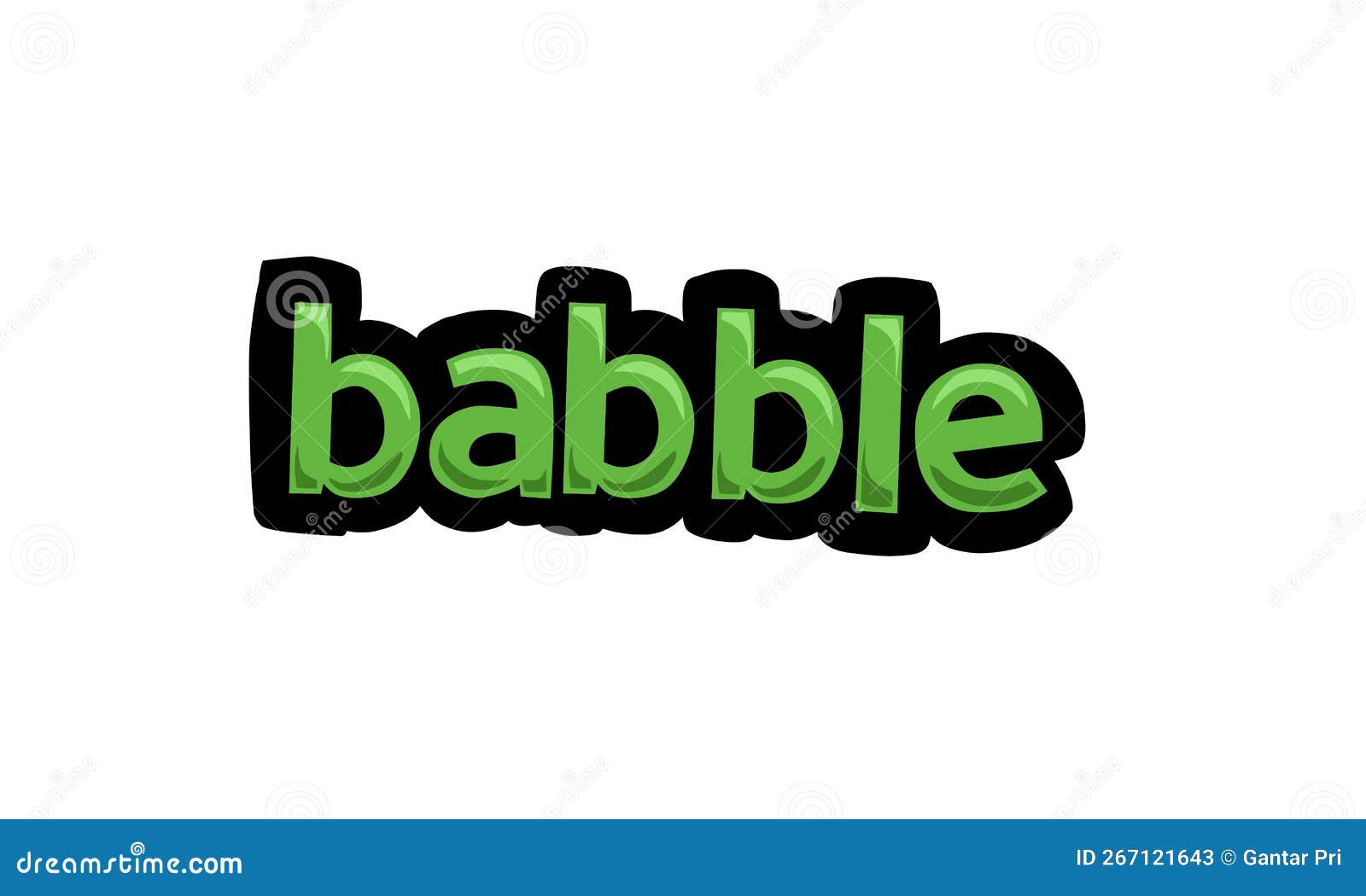 White Screen Animation Video Written BABBLE Stock Illustration ...