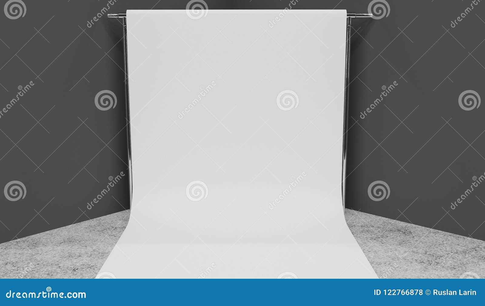 White Screen Background in a Studio Corner. Stock Illustration ...