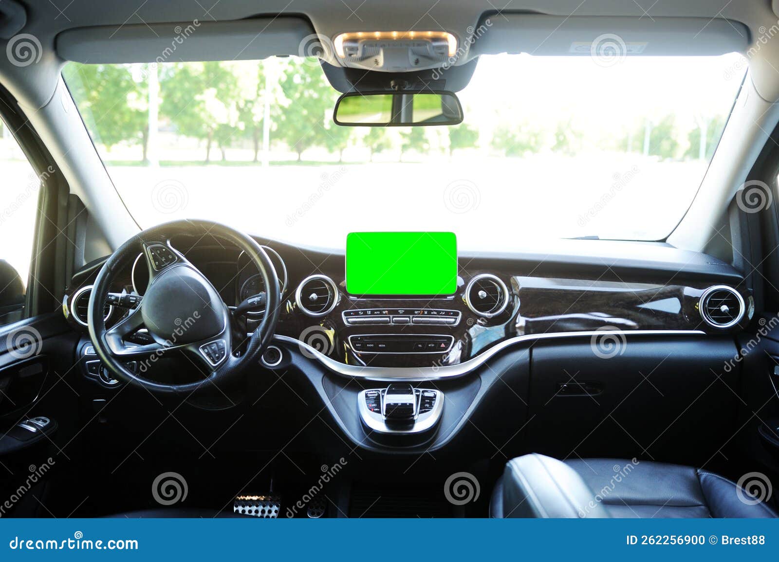 White Screen on Car Touchscreen. Stock Photo - Image of display ...
