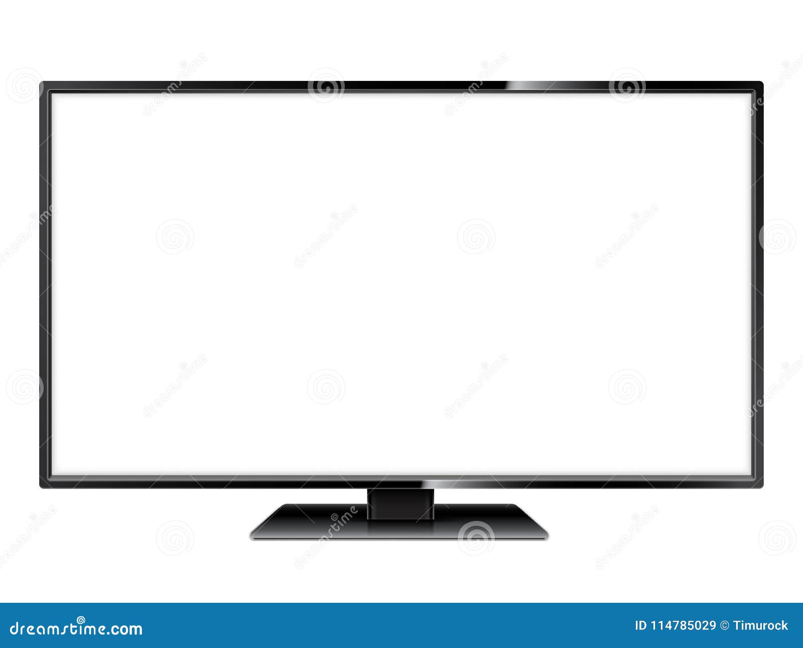 White Screen TV stock vector. Illustration of reflection - 114785029