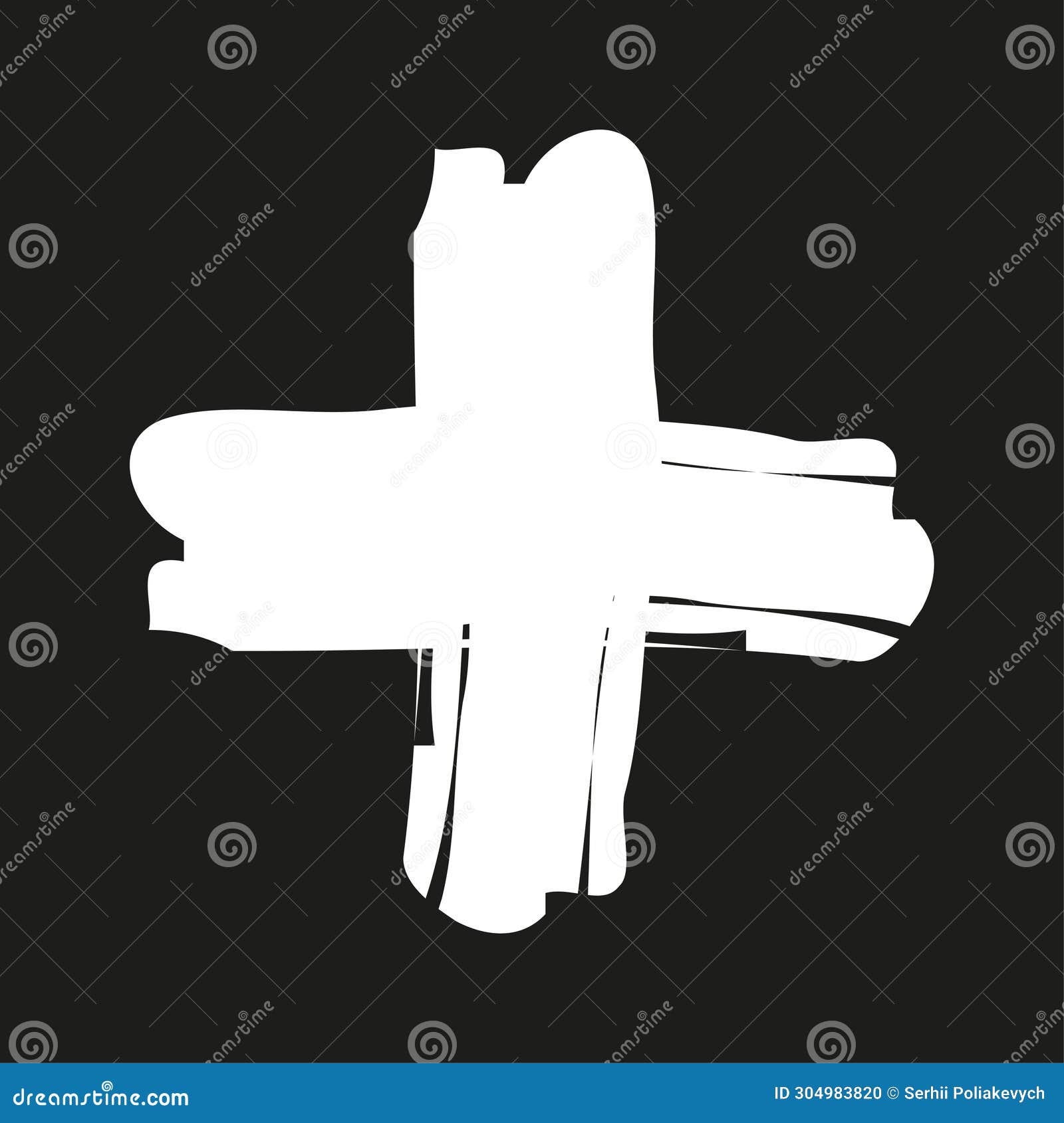 White Scribble Cross Stain. Vector Illustration. EPS 10 Stock ...