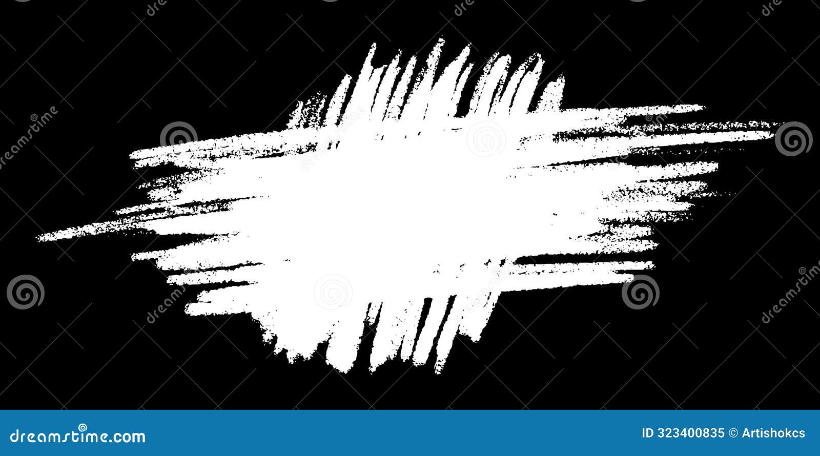 White Scribble Frame. Artistic Design Element, Box. Brush Stroke, Brush ...