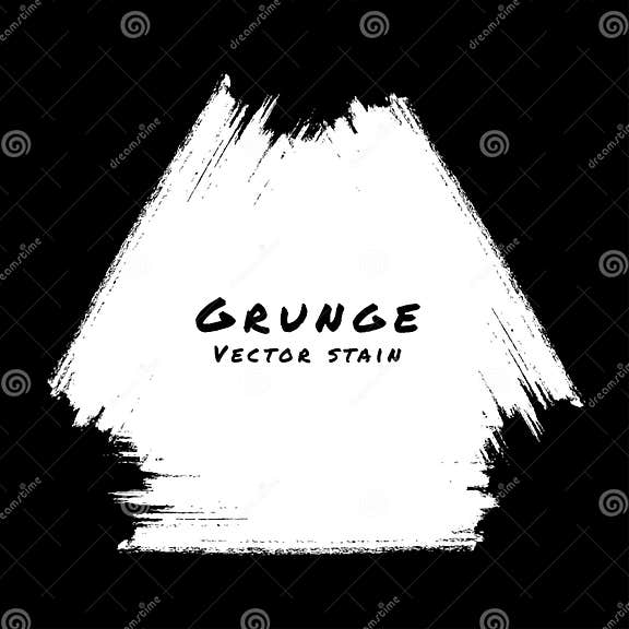 White Scribble Triangular Stain. Grunge Triangle Frame. Hand Drawn in ...