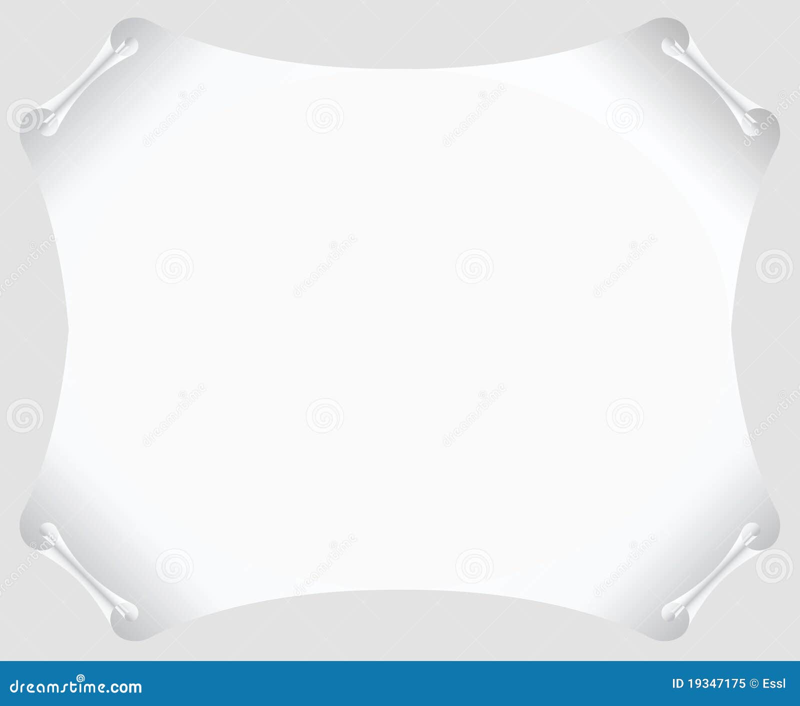 White scroll paper blank stock vector. Illustration of form - 19347175