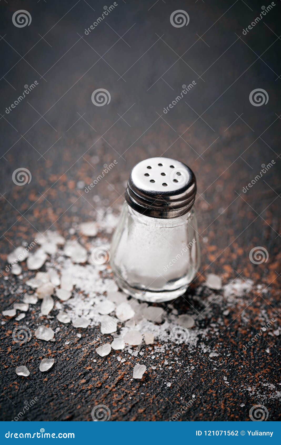 White Sea Salt on Rusty Background Stock Photo - Image of spice ...