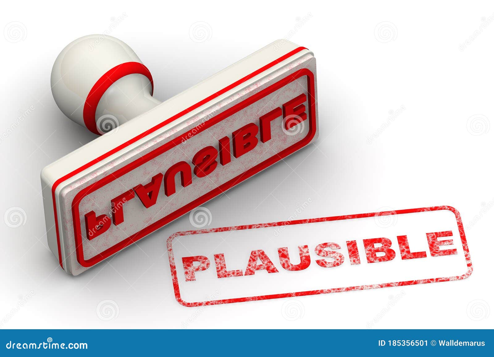 Plausible. the seal stock illustration. Illustration of check - 185356501