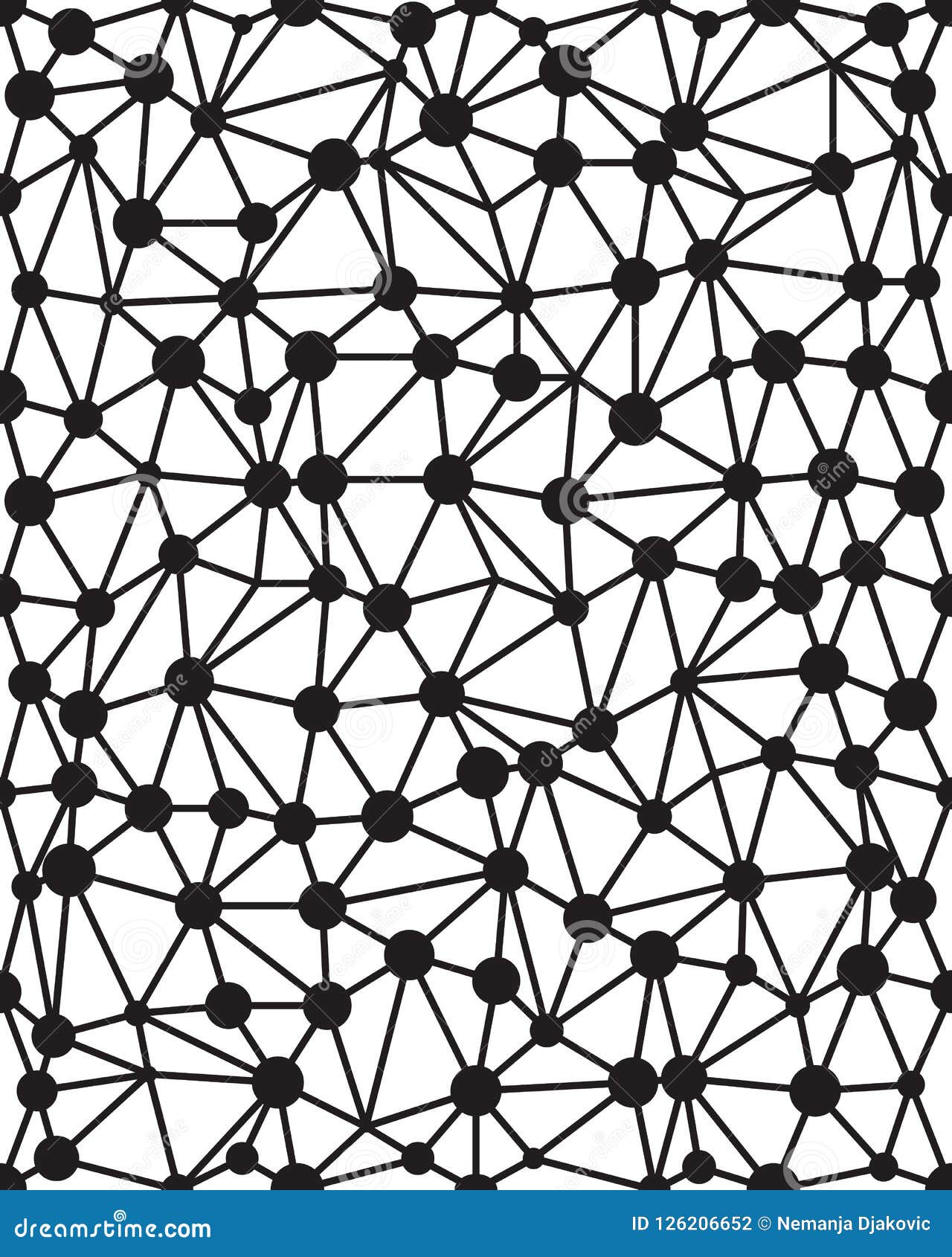 Black Points and Connections Stock Illustration - Illustration of ...