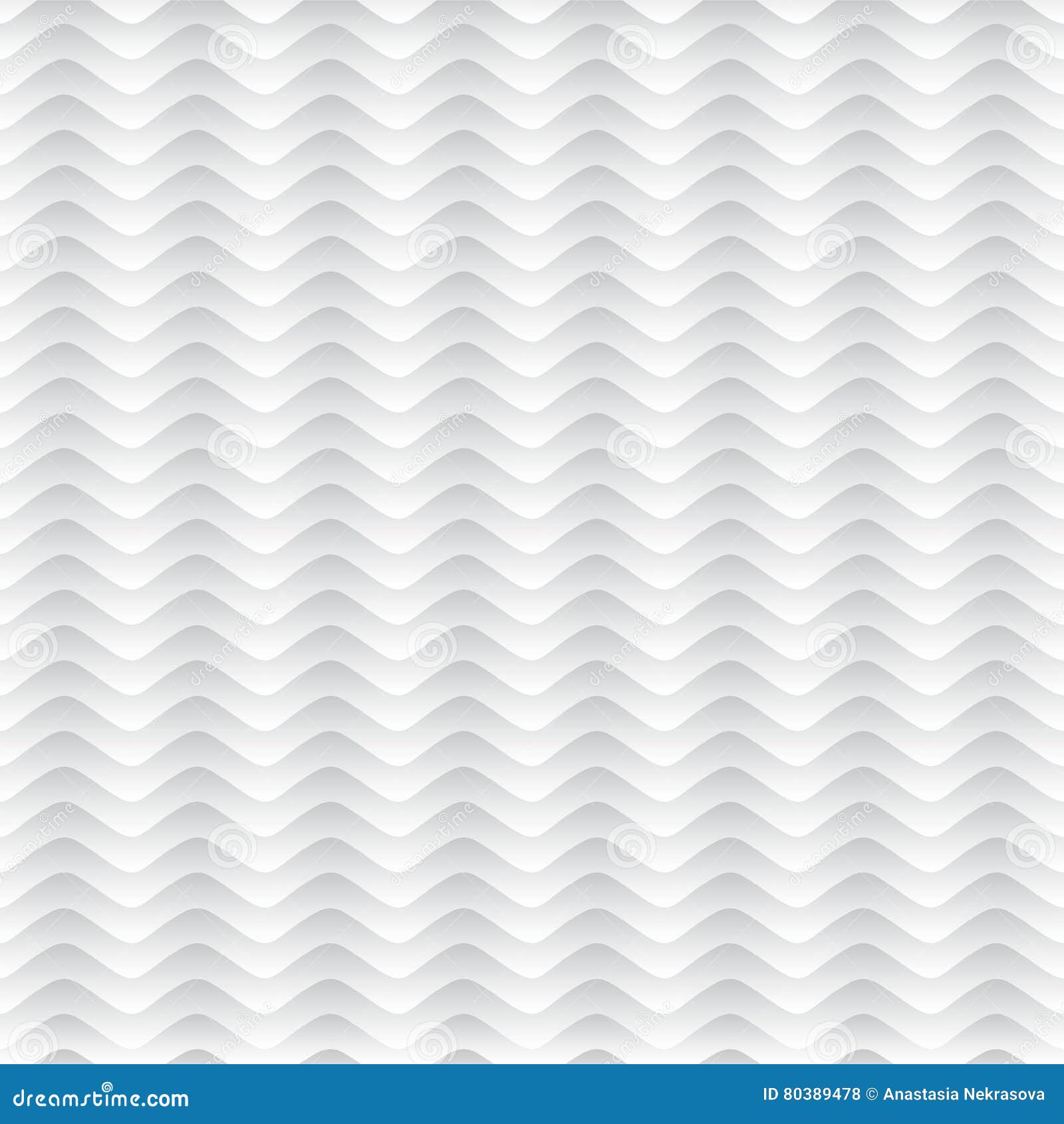 White Seamless Pattern. Volume Line. Seamless Vector Pattern Sea Waves ...